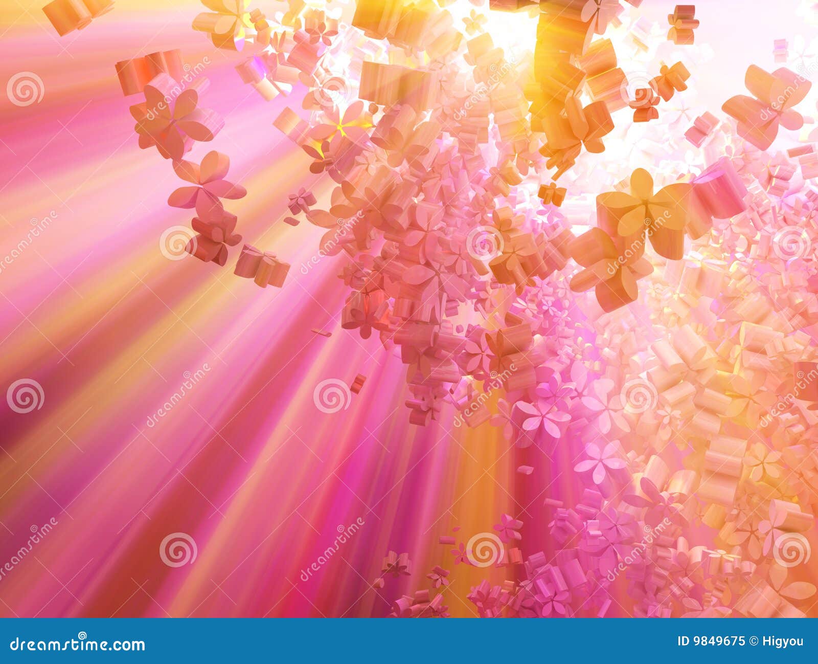 Lumière Rose De Nuage De Fleur Illustration Stock - Illustration du ...