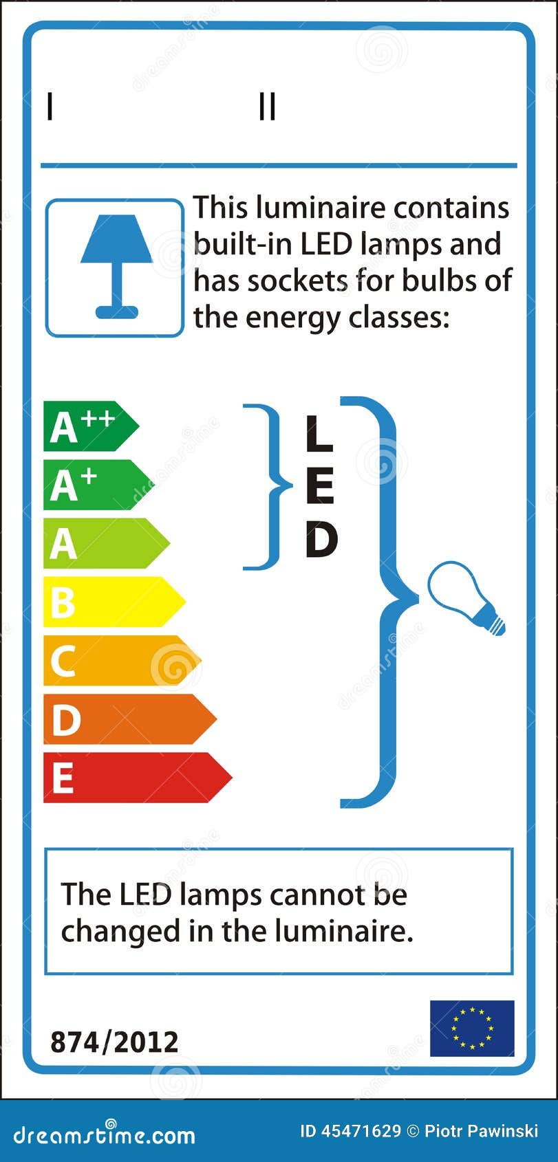 Luminaire New Energy Rating Graph Label Stock Illustration ...