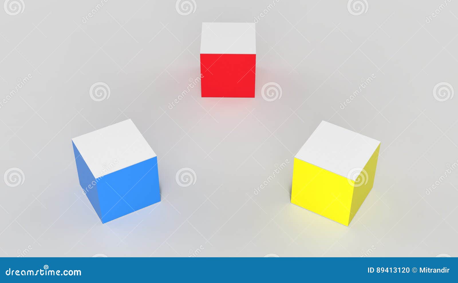 Cubes Of Primary Colors Vector Illustration | CartoonDealer.com #38830810