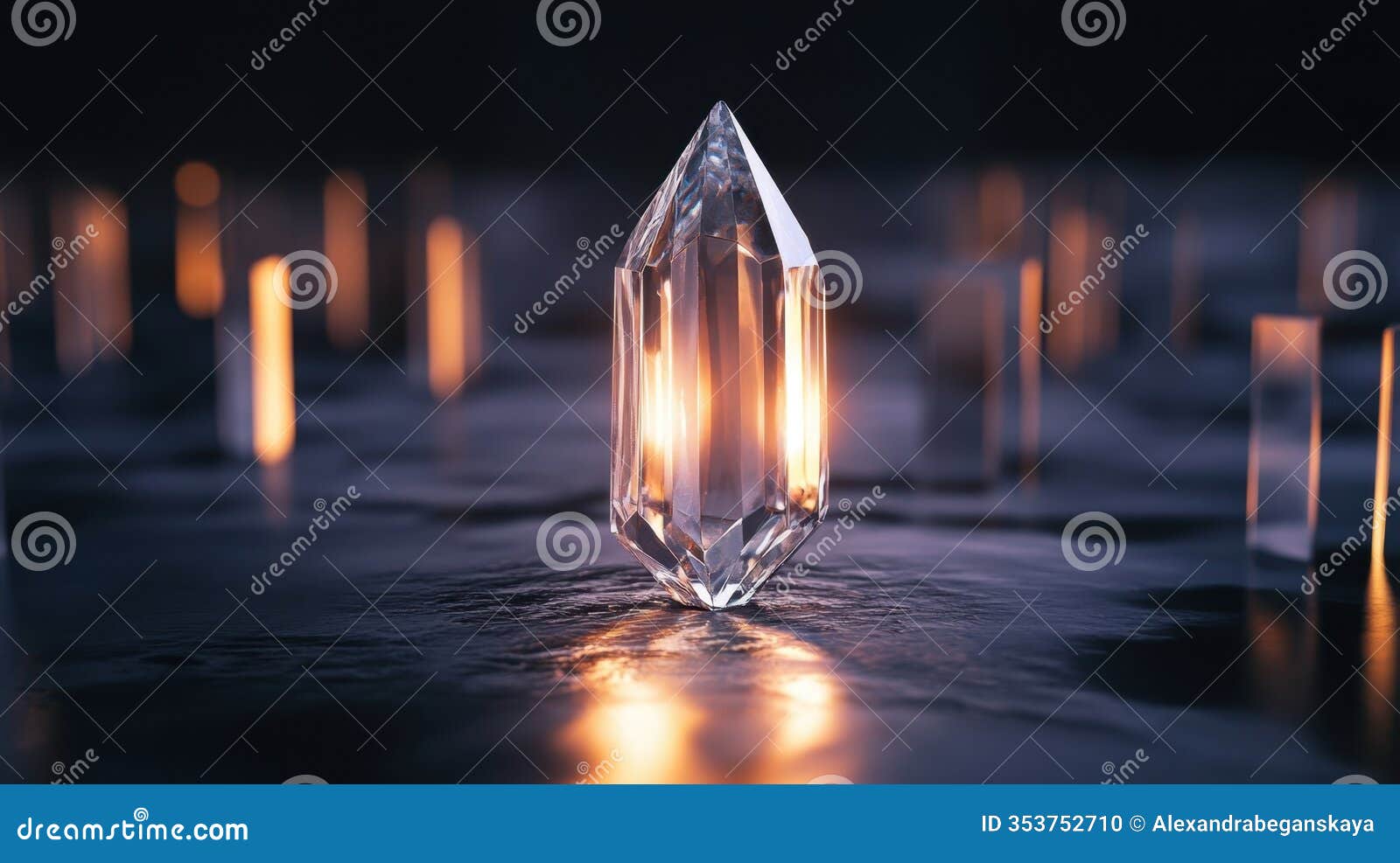 Luminescent Crystal Display on Reflective Surface for Modern Decor and ...