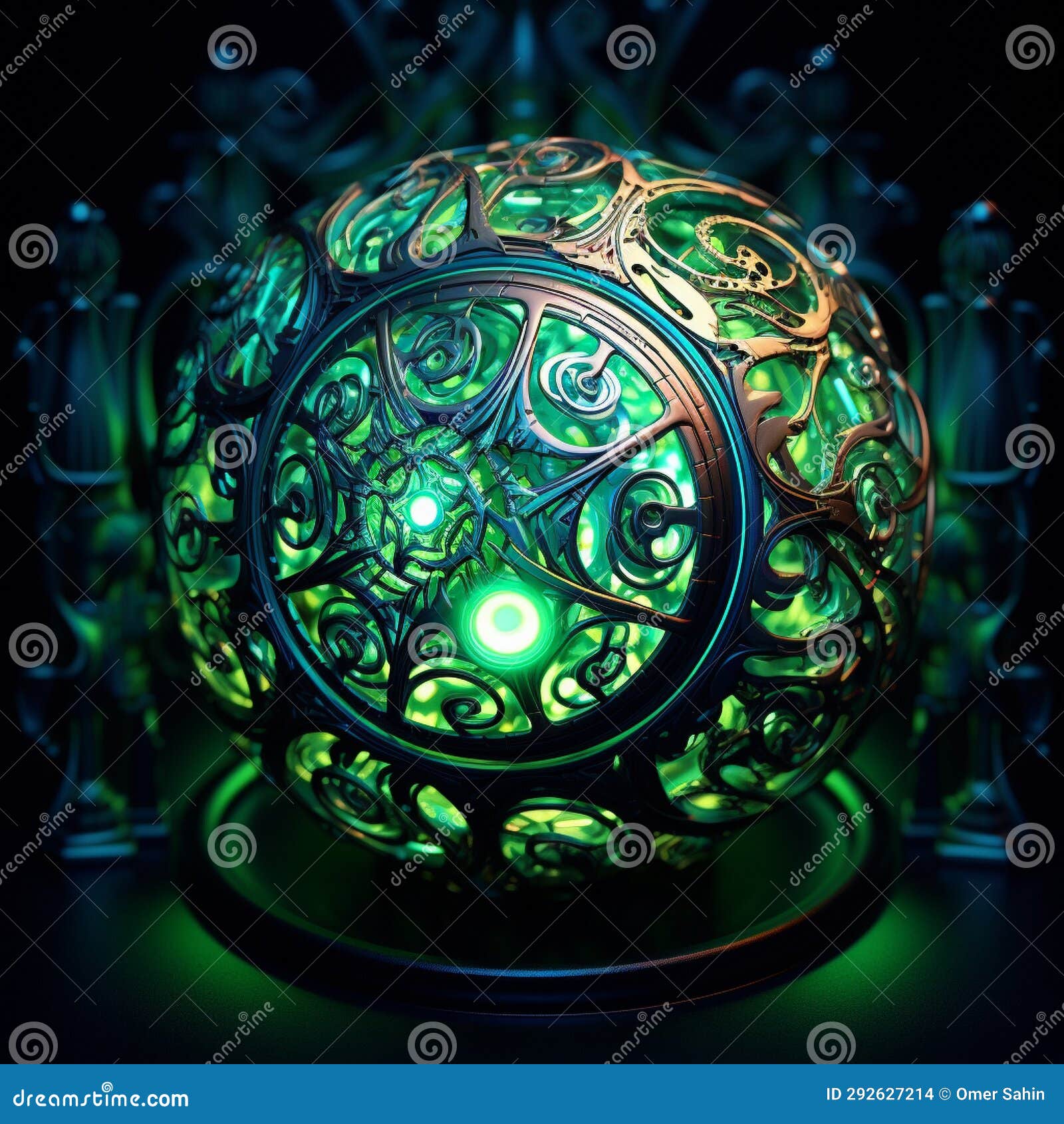 Luminescent Enigma stock illustration. Illustration of object - 292627214