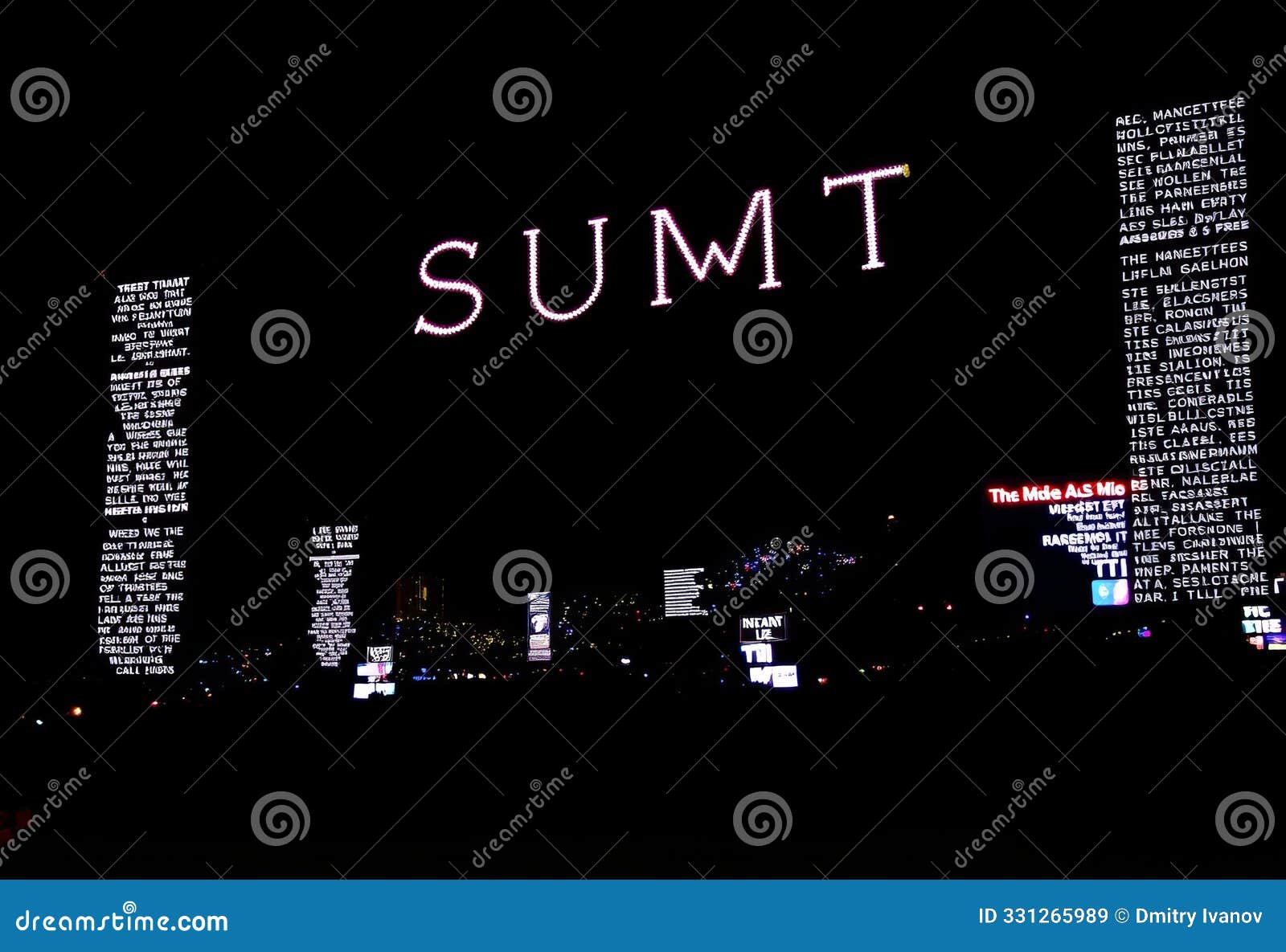 Luminogram Ascii Art a Luminogram of Summit Lights with Ascii Ar Stock ...
