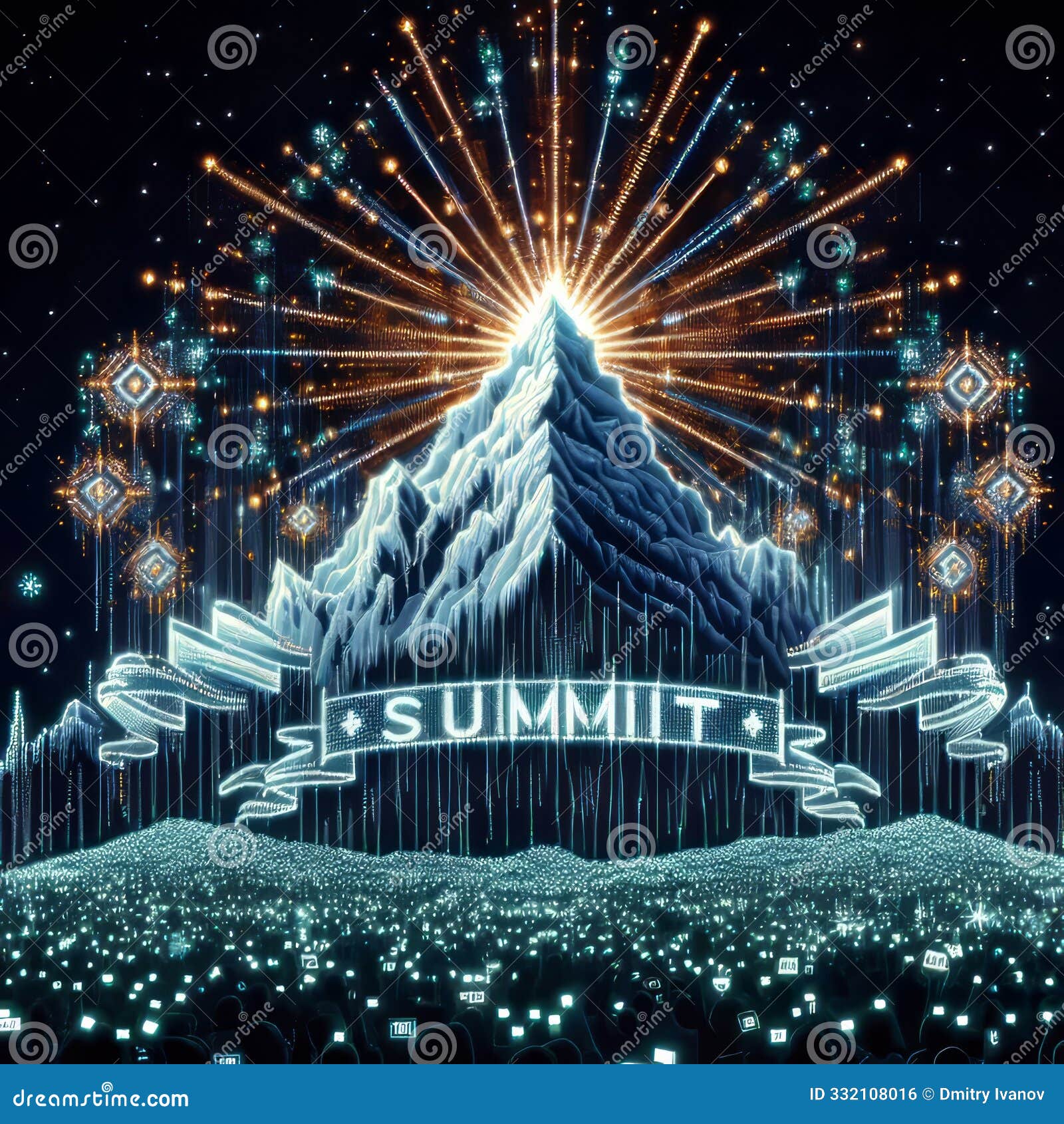 78 Luminogram Ascii Art a Luminogram of Summit Lightsi Stock Photo ...