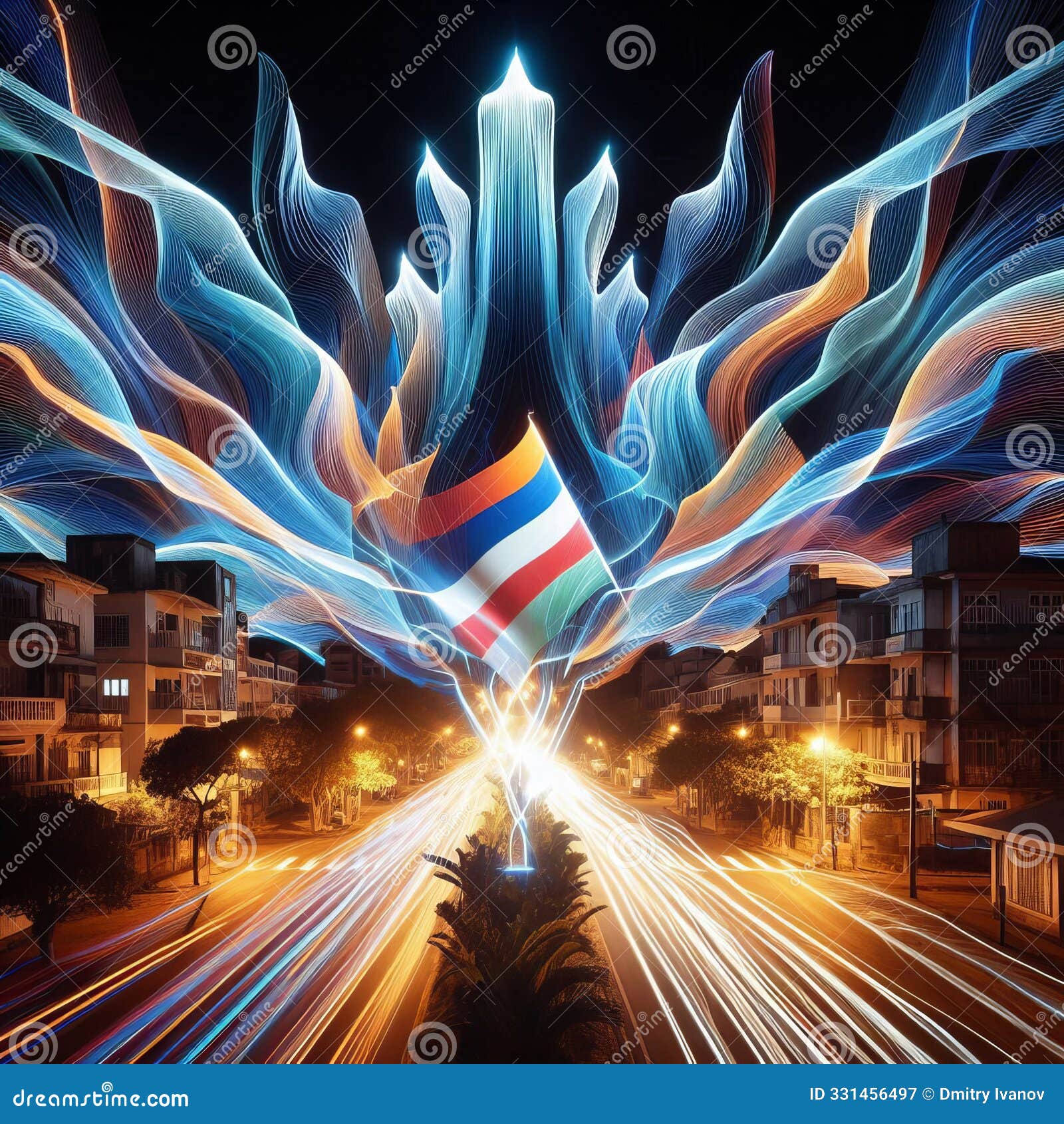 6 Luminogram Mauritius a Luminous Abstract Photograph Created by Stock ...