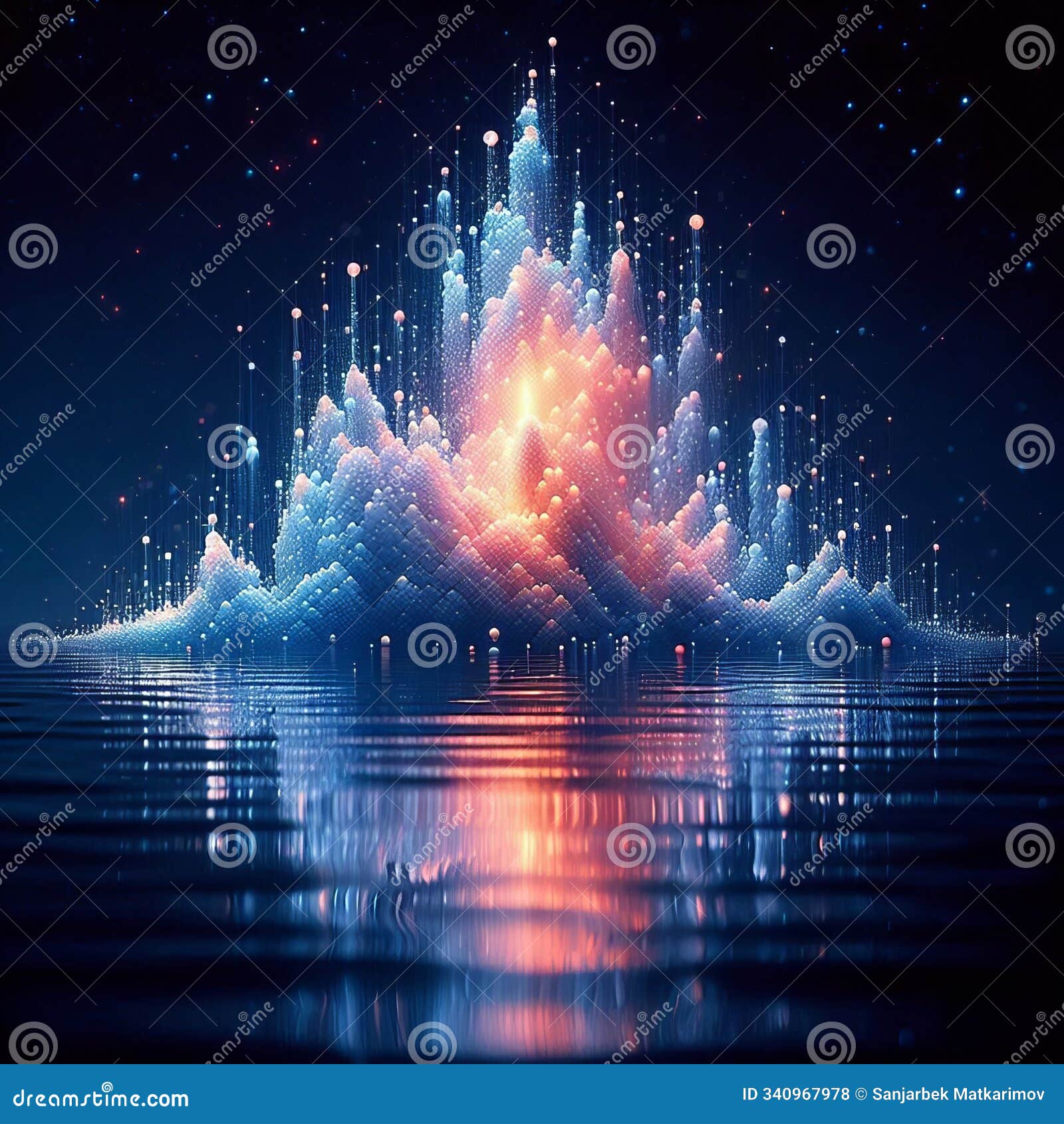 Luminogram Pixel Art A Glowing Outline Of A Cat's Face In Lumino ...