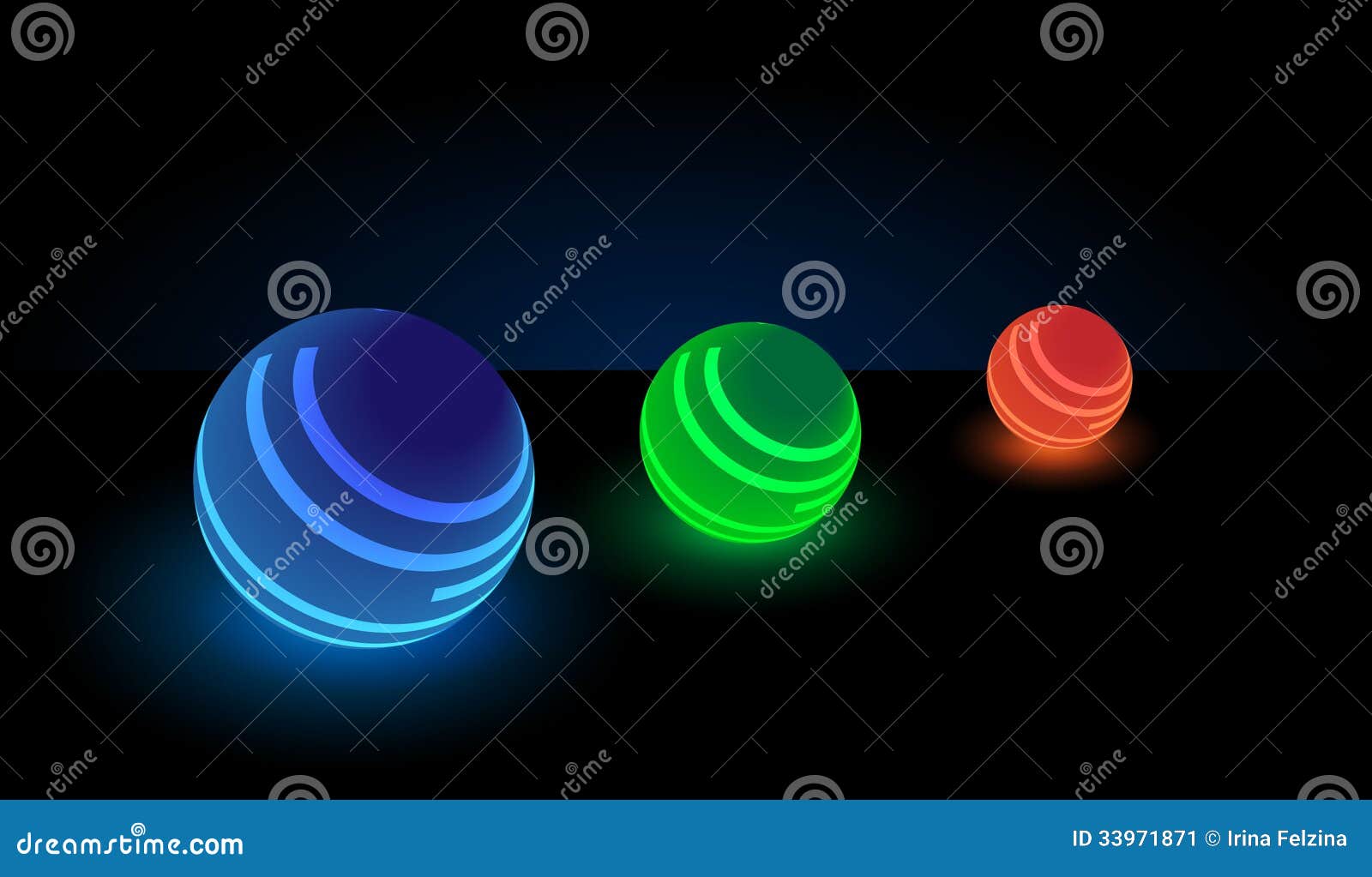 Luminous balls. stock vector. Illustration of holiday - 33971871