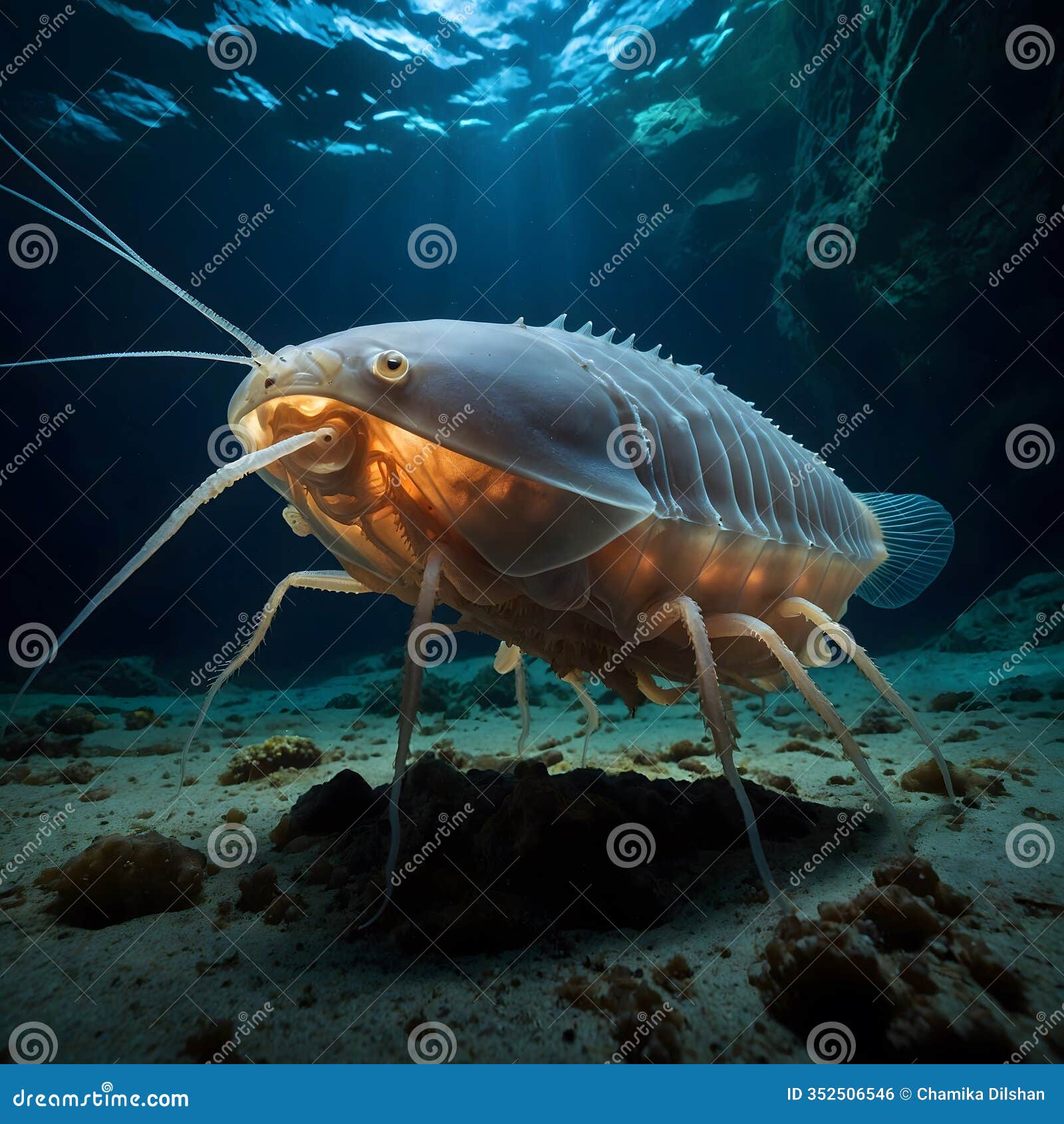 The Luminous Behemoths: Giant Triops of the Deep Caverns Stock Photo ...