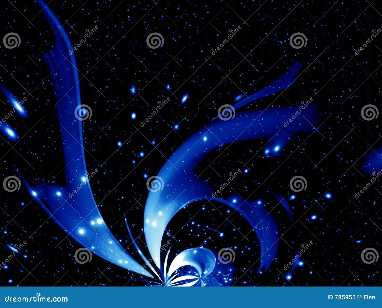 Luminous blue fantasy stock illustration. Illustration of fancy - 785955