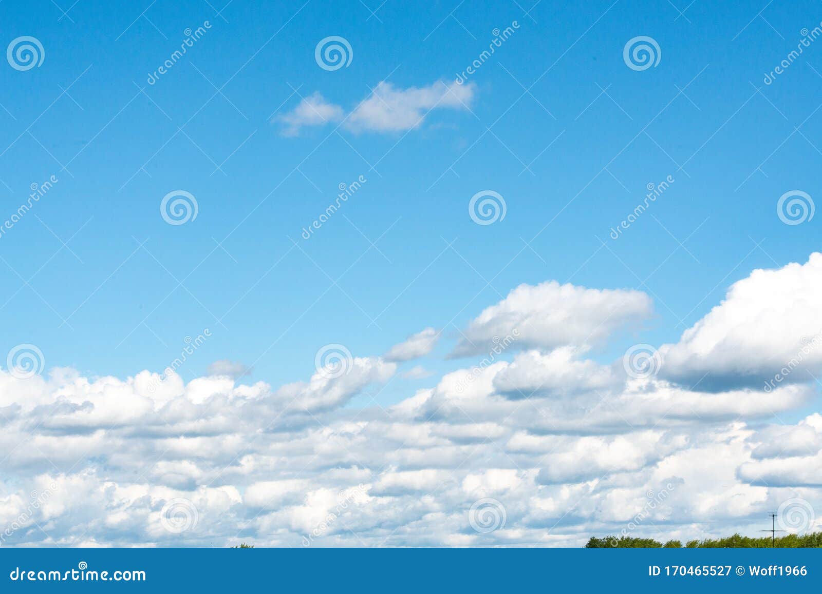 Luminous Clouds Set Against a Dark Blue Sky in the Sun. Wonderful Blue ...