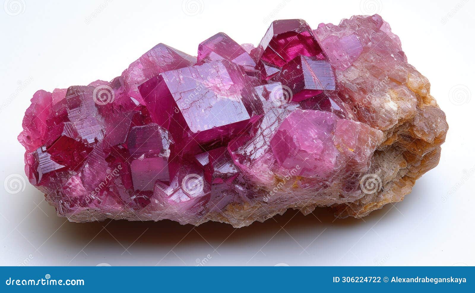 Luminous Cluster of Pink Tourmaline Stock Illustration - Illustration ...