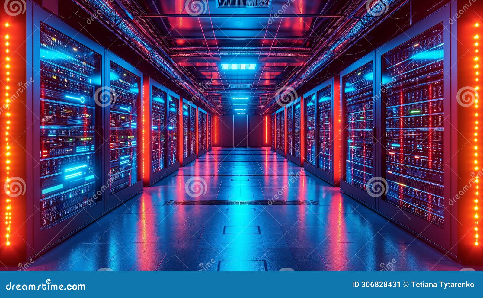Luminous Core Of The Digital Universe: Server Racks Fueling AI ...