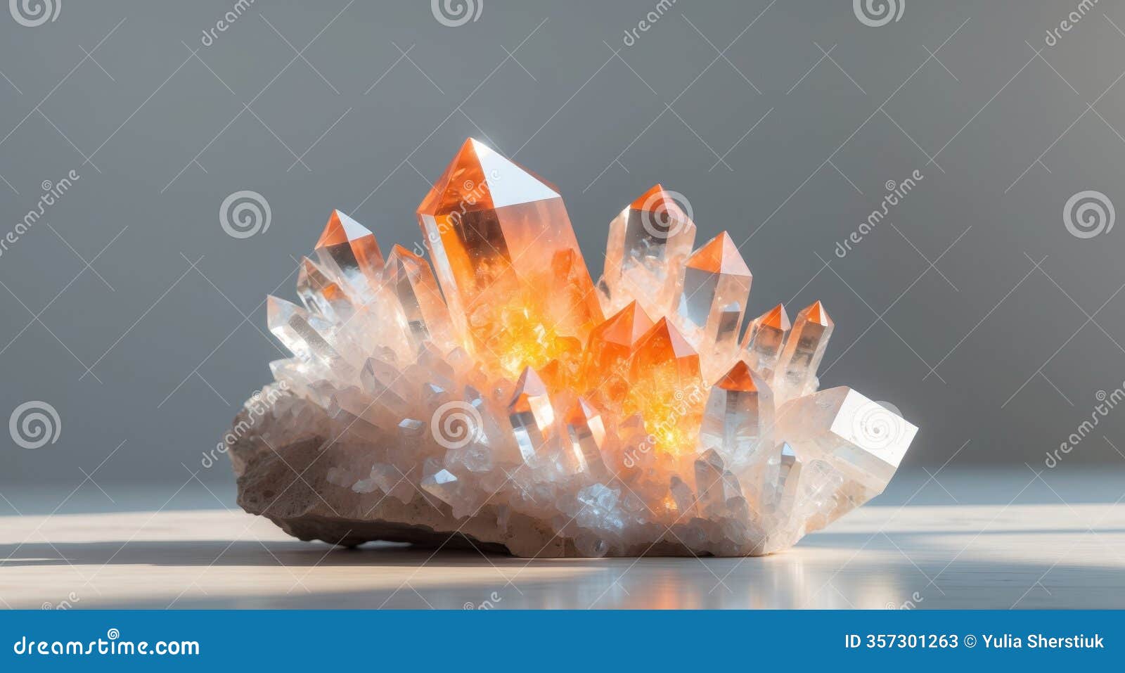 A Luminous Crystal Serpent Emerges From A Fiery Coral Reef, Blending ...