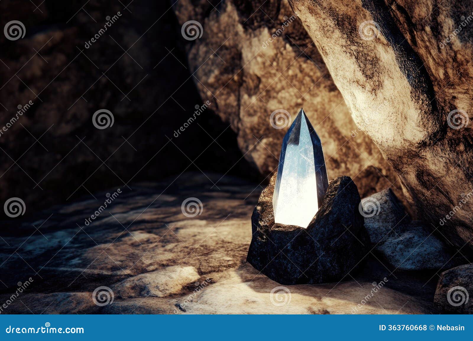 A Luminous Crystal Serpent Emerges From A Fiery Coral Reef, Blending ...