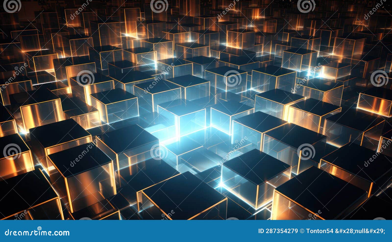 Luminous Cubic Abstract 3D Square Texture with Blocks Stock ...