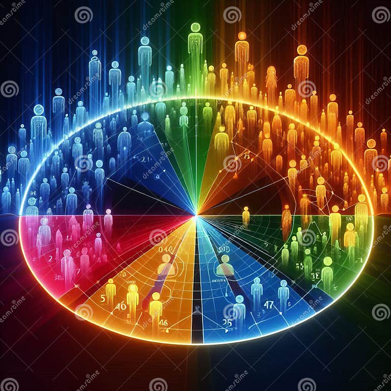 Luminous Customer Segmentation a Luminogram Style Visualization Stock ...