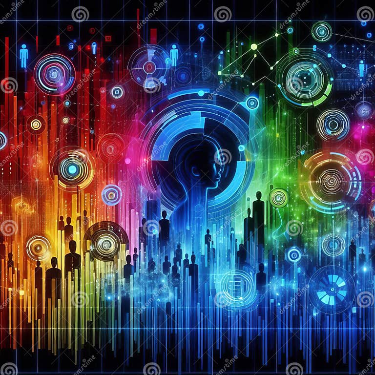 Luminous Customer Segmentation a Luminogram Style Visualization Stock ...