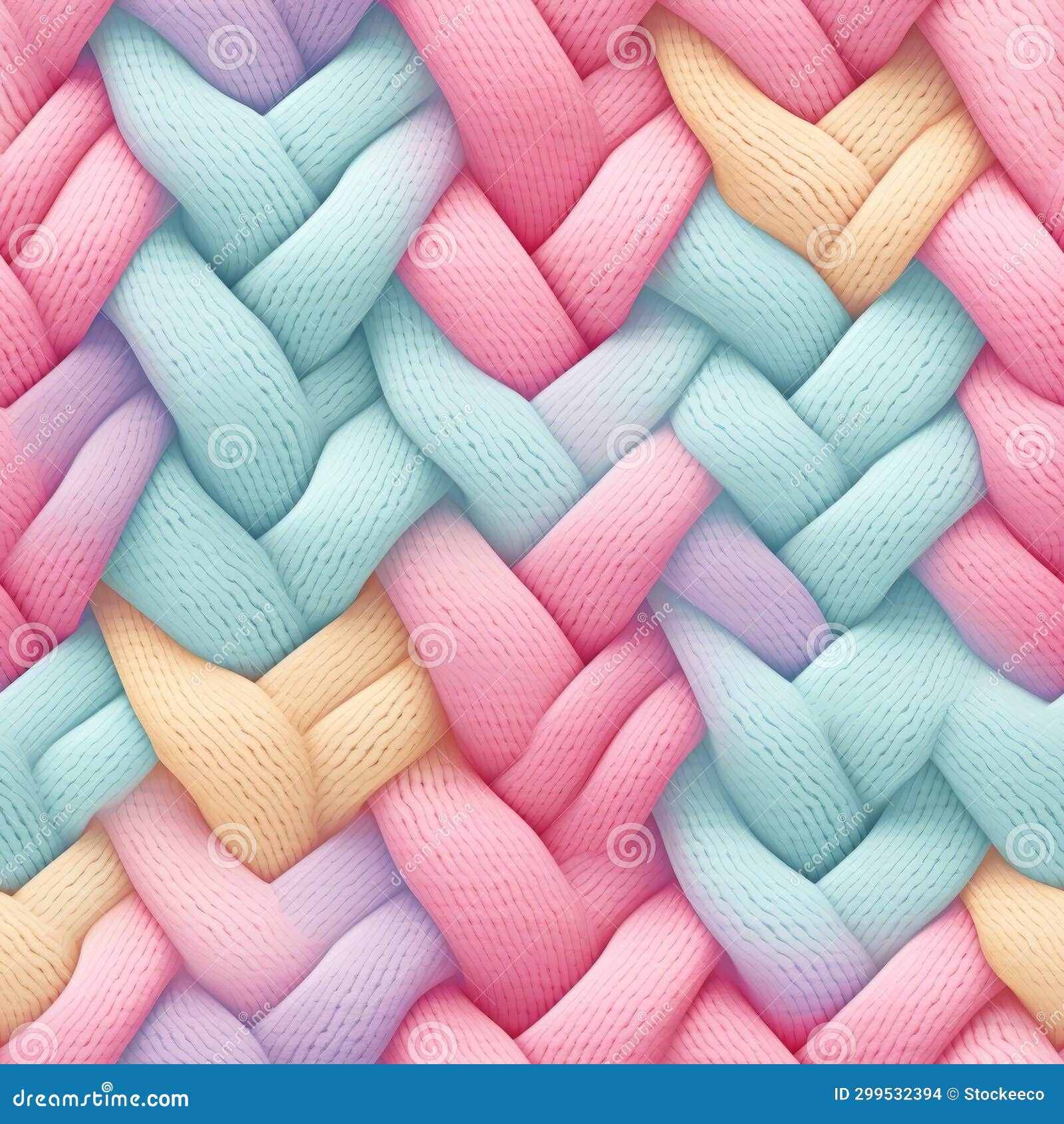 Luminous 3d Braid Texture Pattern in Pastel Colors Stock Illustration ...