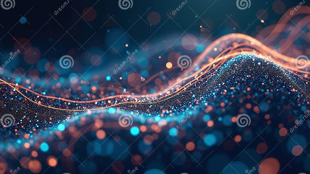 Luminous Data Wave: Abstract Visualization of Digital Information Flow ...