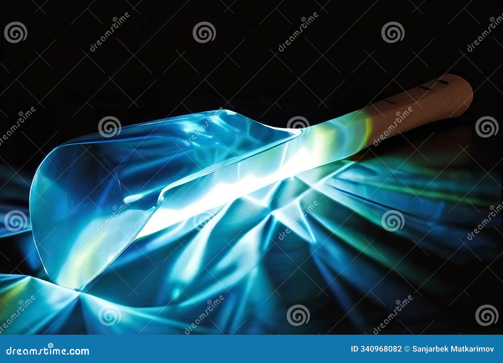 Luminous Edge an Axe with a Luminous Edge Creating a Luminogram Stock ...