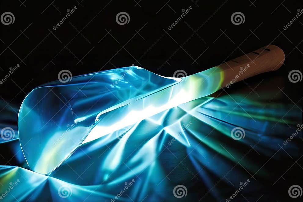 Luminous Edge an Axe with a Luminous Edge Creating a Luminogram Stock ...