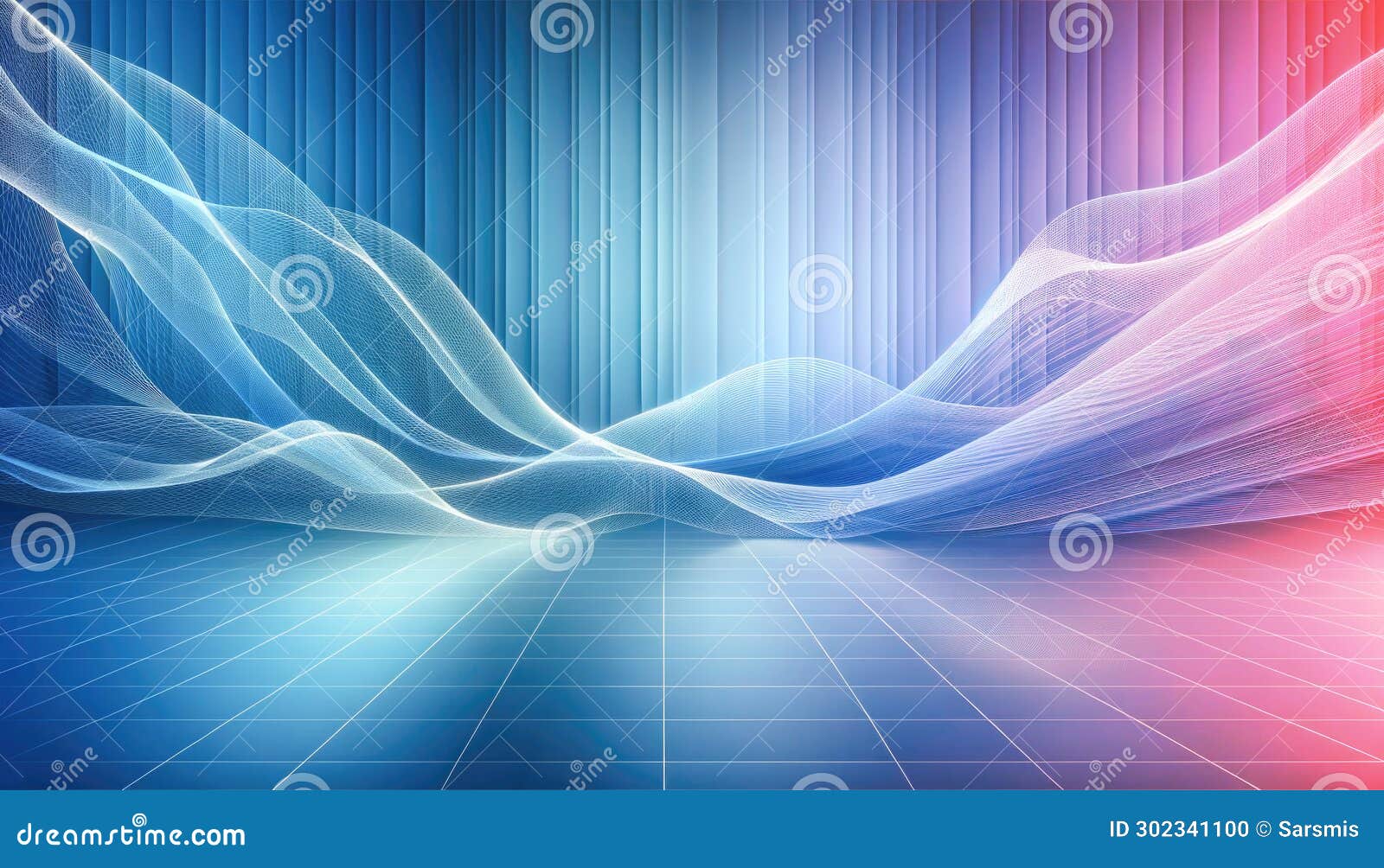 Luminous Energy Wavy Lines, Abstract Light Effect, Glowing Neon ...