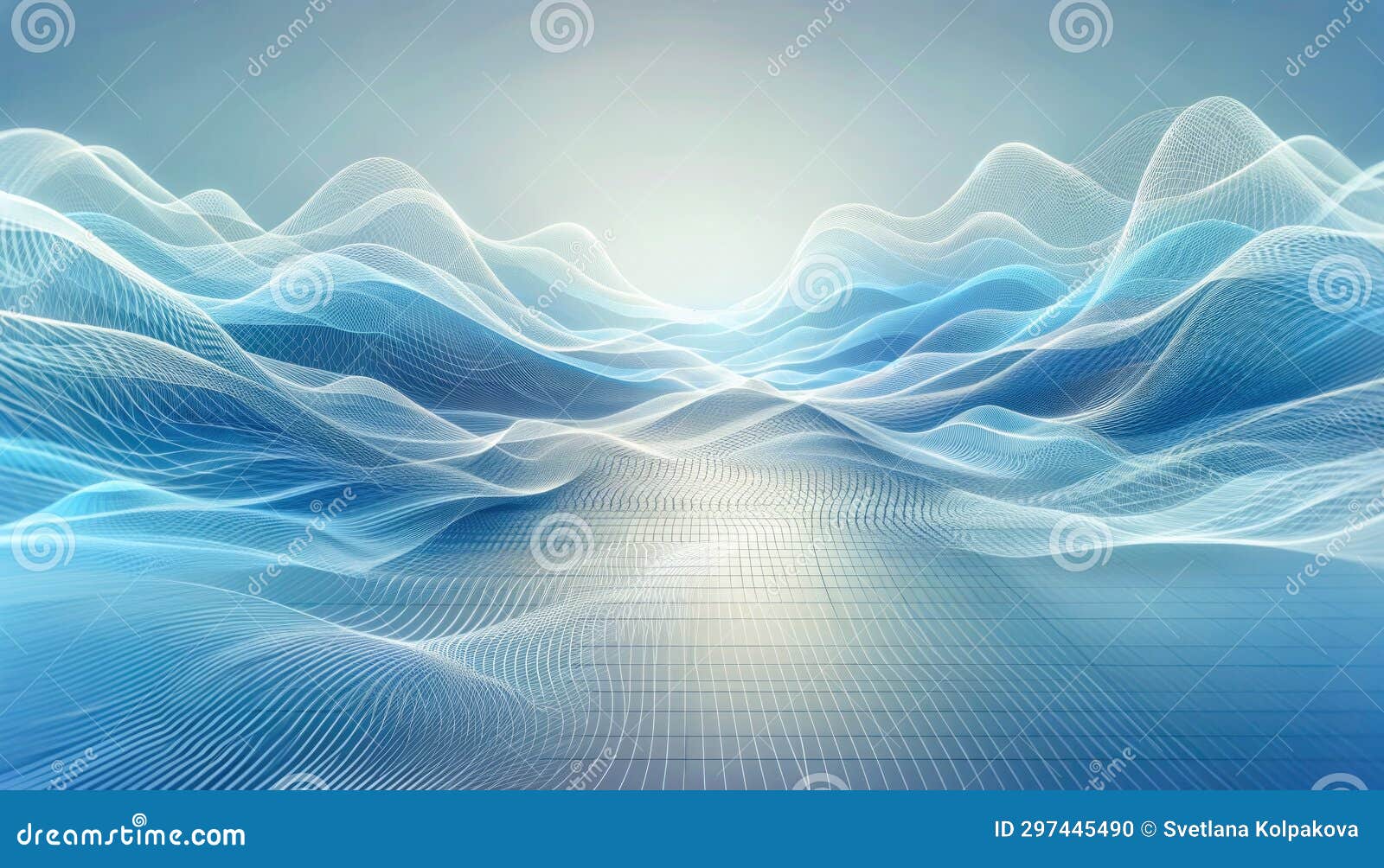 Luminous Energy Wavy Lines, Abstract Light Effect, Glowing Neon ...