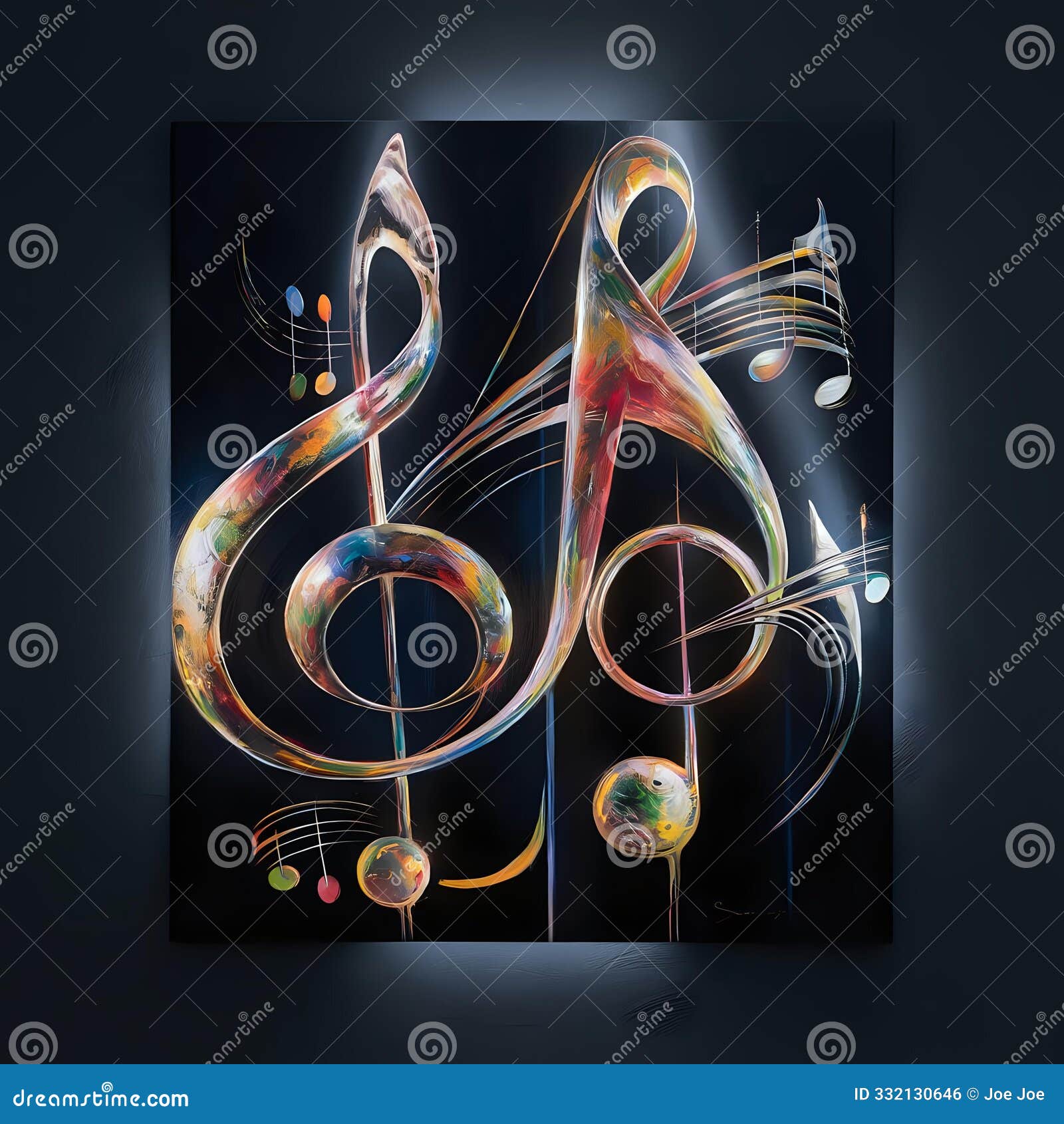 The Luminous Expression of Music Stock Illustration - Illustration of ...