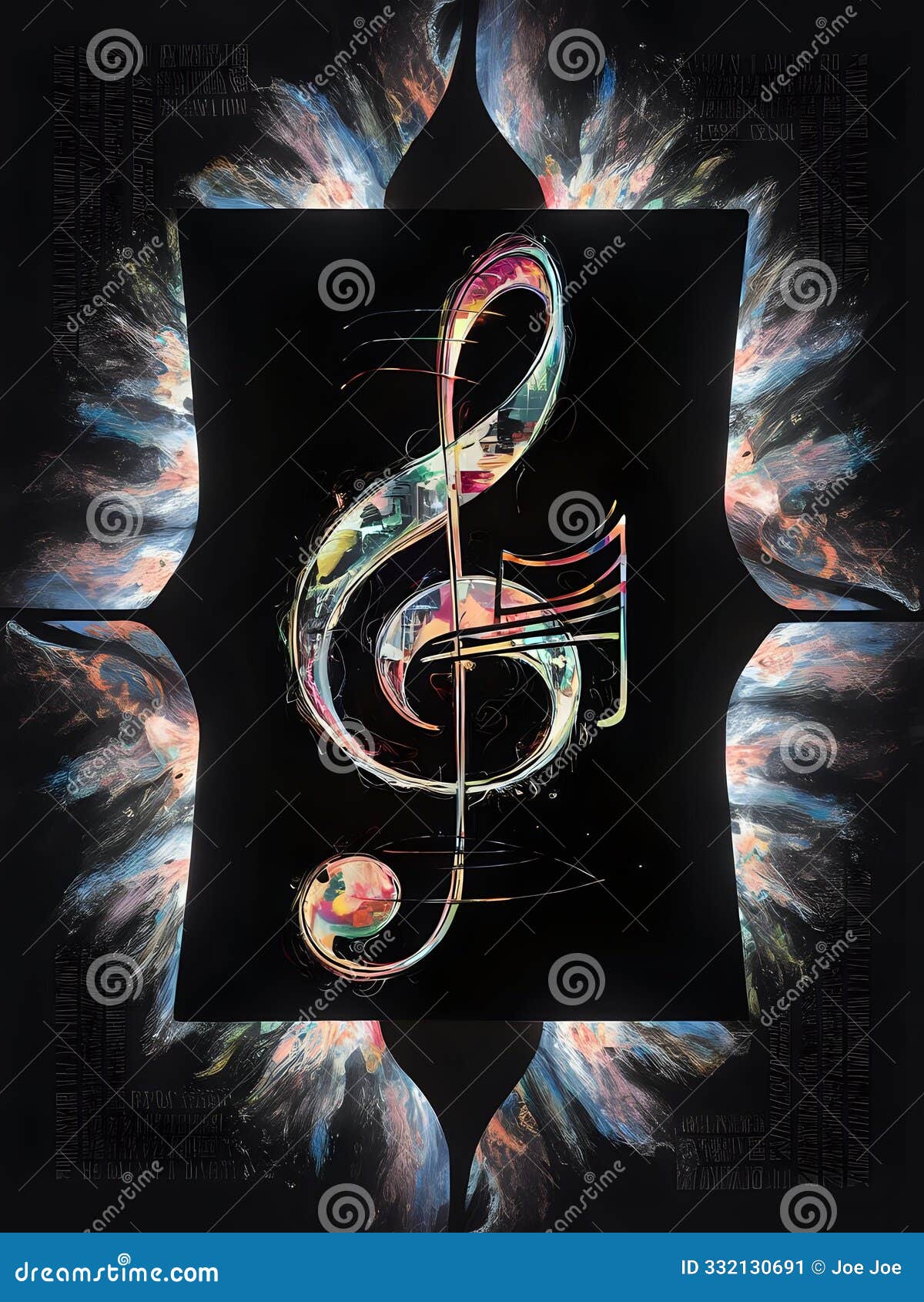 The Luminous Expression of Music Stock Illustration - Illustration of ...