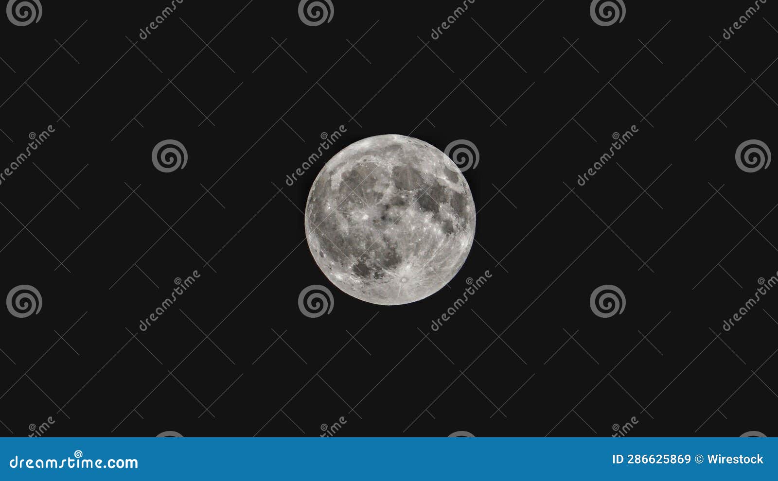 Luminous Full Moon in the Night Sky Stock Image - Image of nocturnal ...
