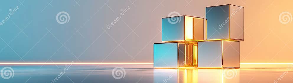 Luminous Glass Cube, Captivating Display of Light Refraction and ...