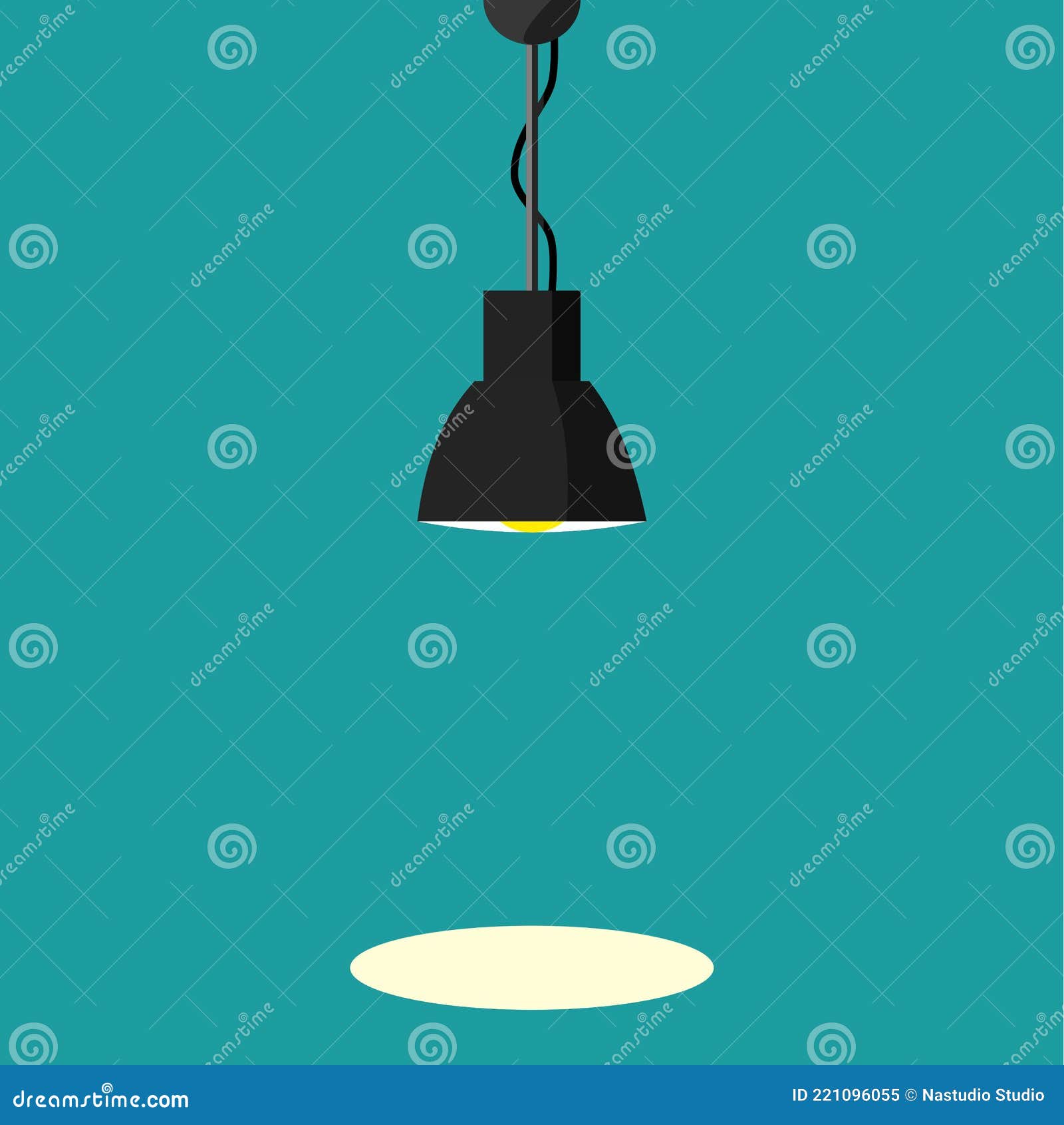 Luminous Lamp Isolated on Background. Vector Illustration Stock Vector ...