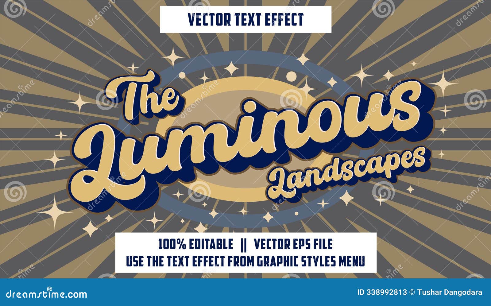 The Luminous Landscapes 3D Retro Editable Vector Text Effect with ...