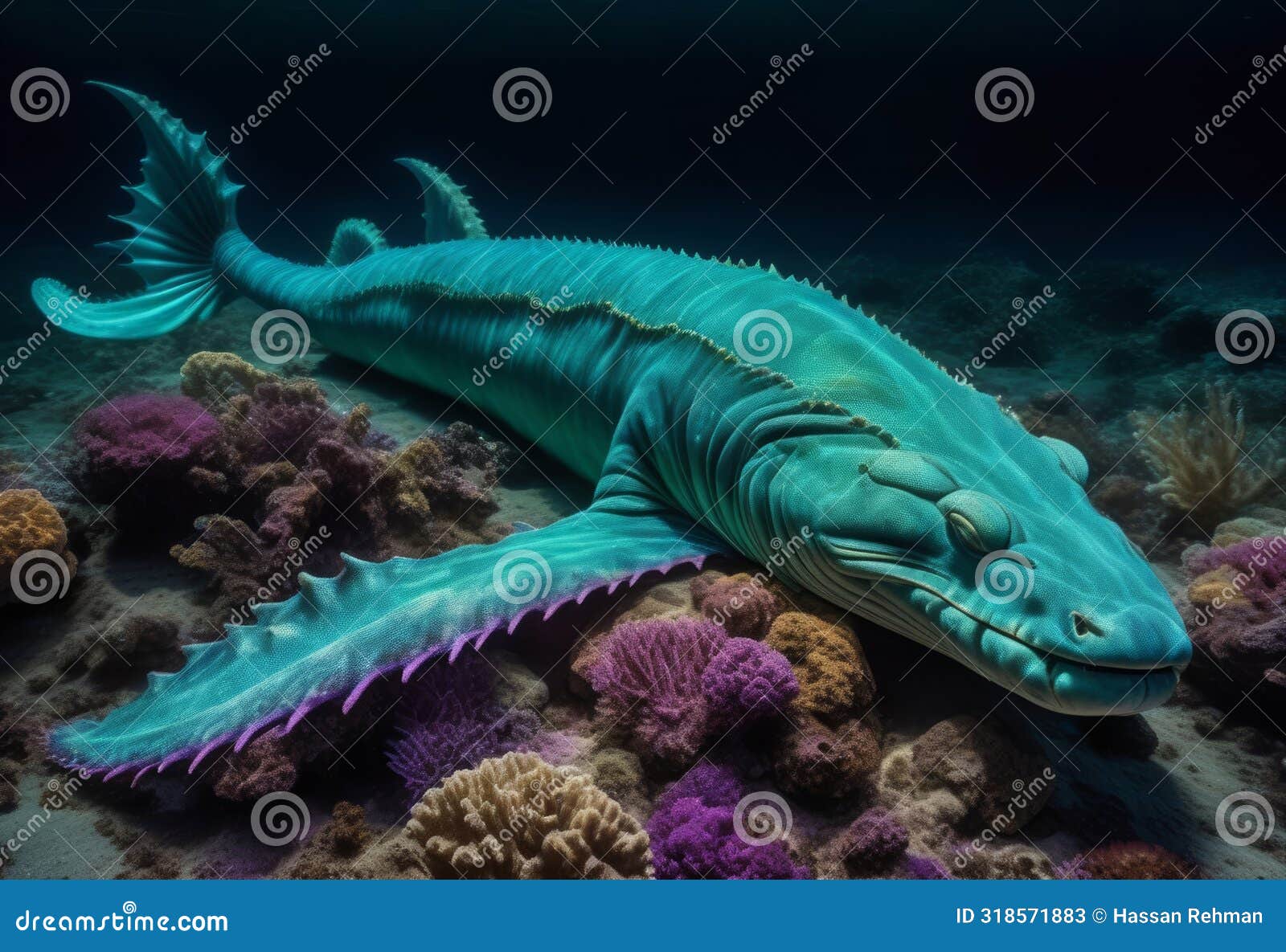 The Luminous Leviathan Unveiled in a Mesmerizing Portrait Stock ...