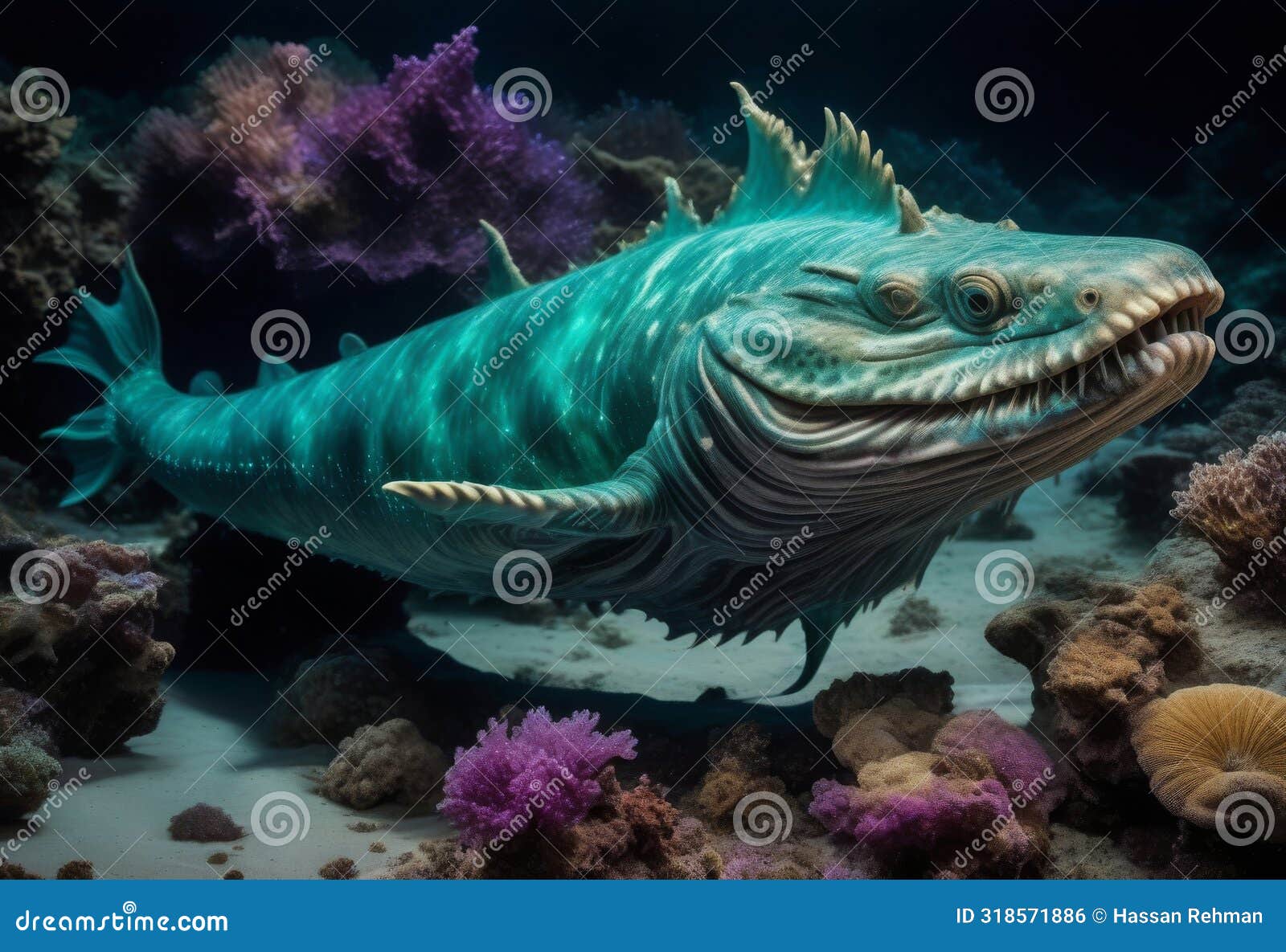 The Luminous Leviathan Unveiled in a Mesmerizing Portrait Stock ...