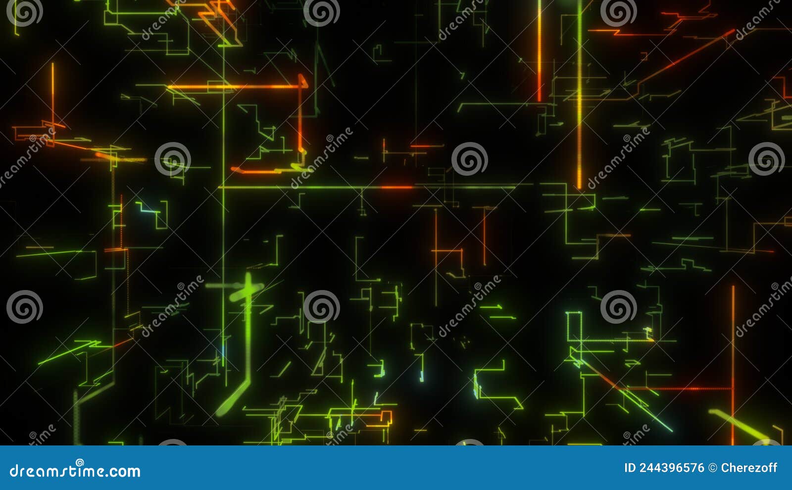 Luminous Lines. the Concept of the Modern Digital World Stock ...