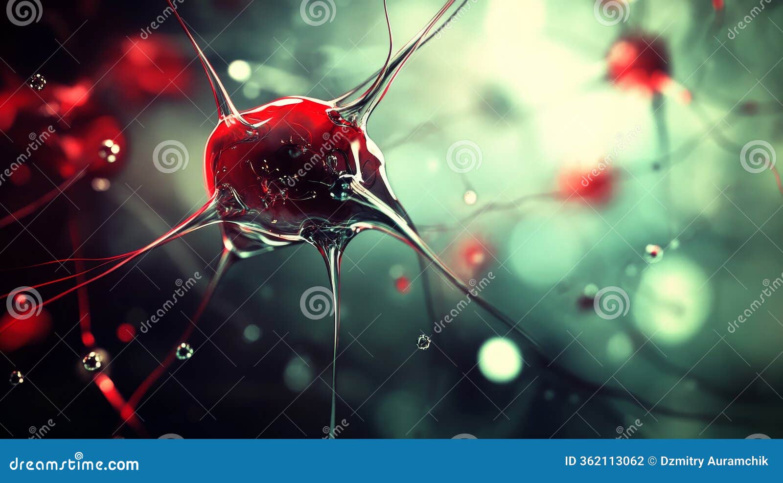 A Luminous Microscopic View of a Cell in Division, Revealing Complex ...