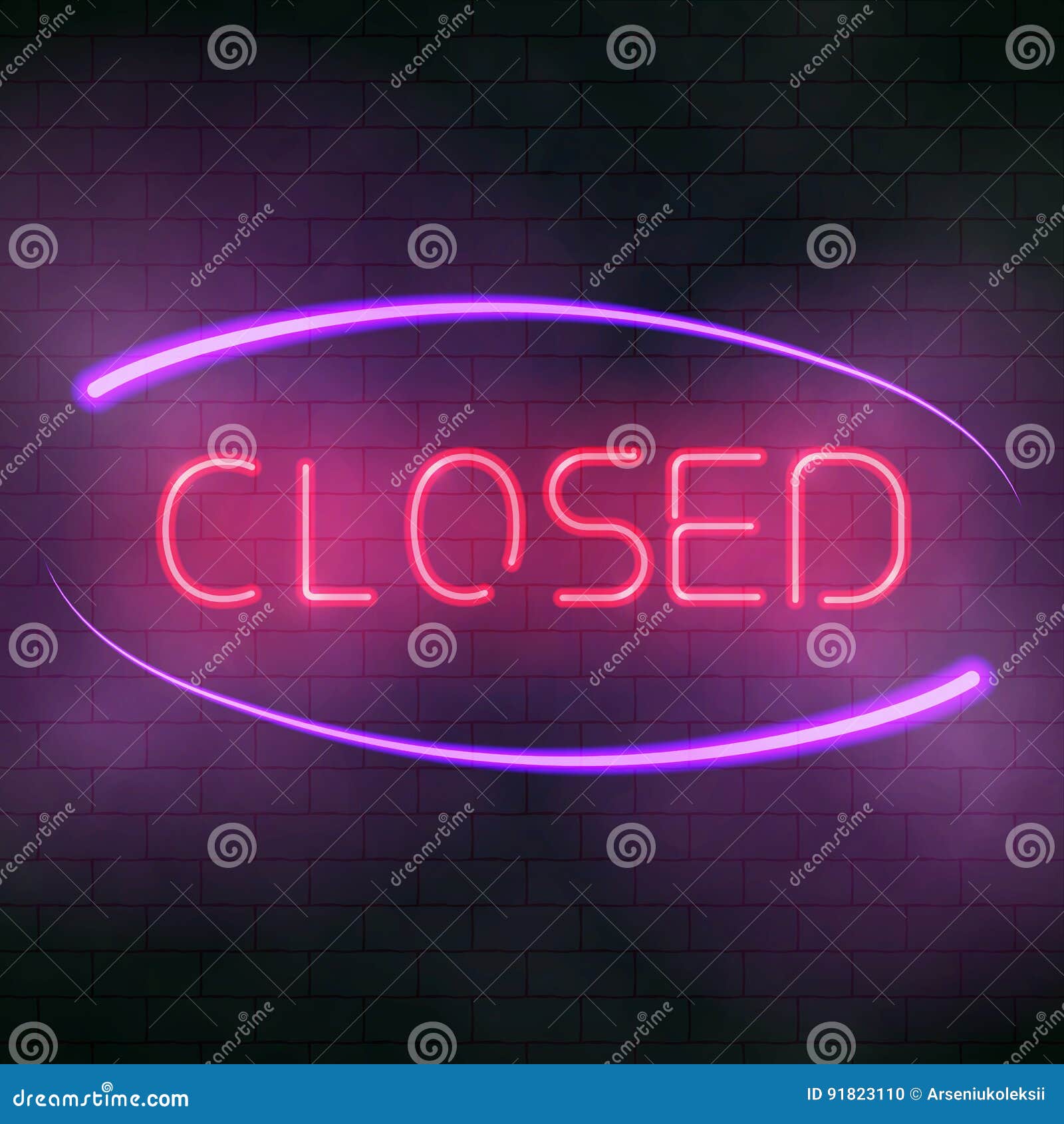 Luminous Neon Closed Sign Stock Illustrations – 53 Luminous Neon Closed ...