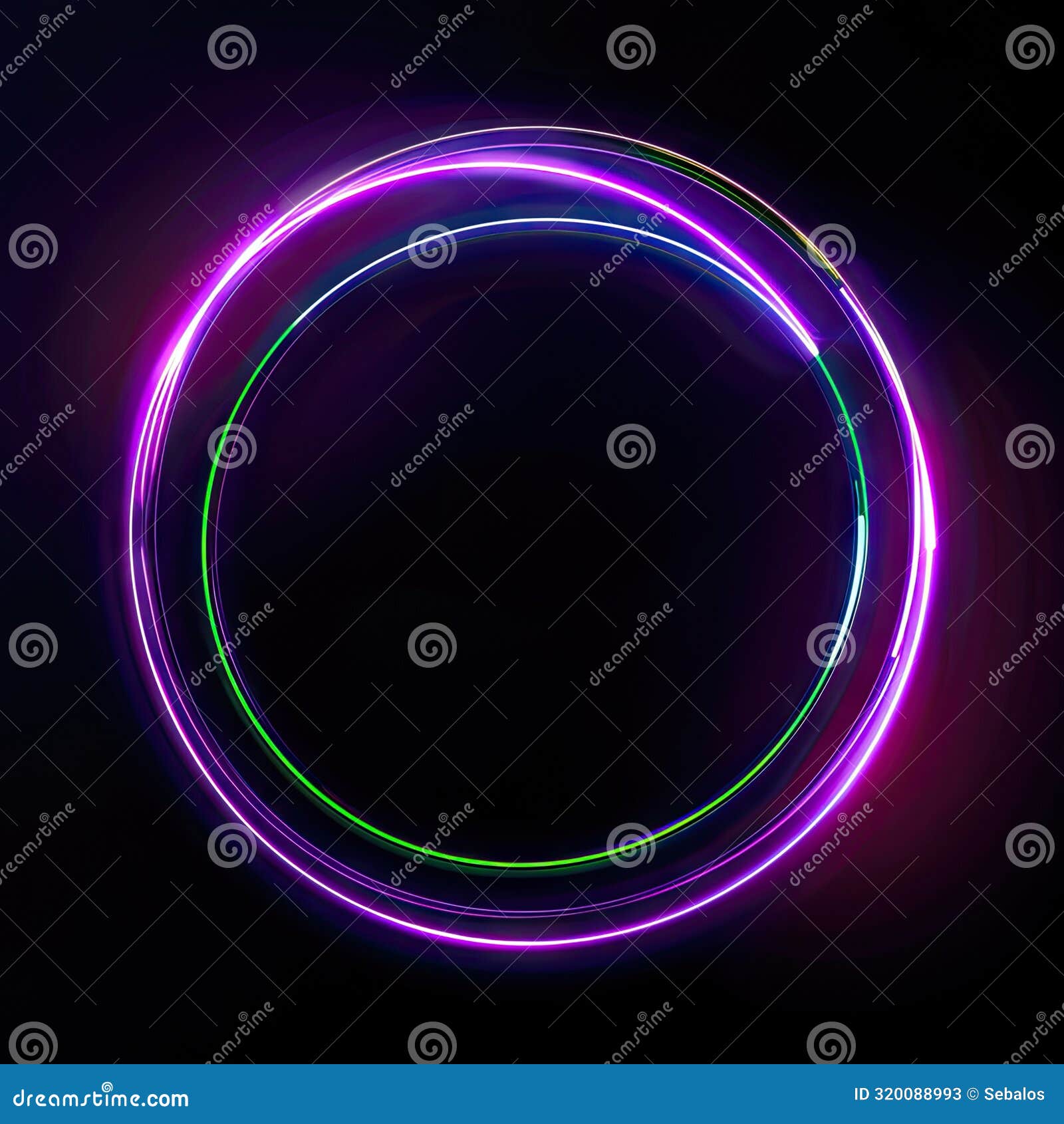 Luminous Neon Loop stock illustration. Illustration of digital - 320088993