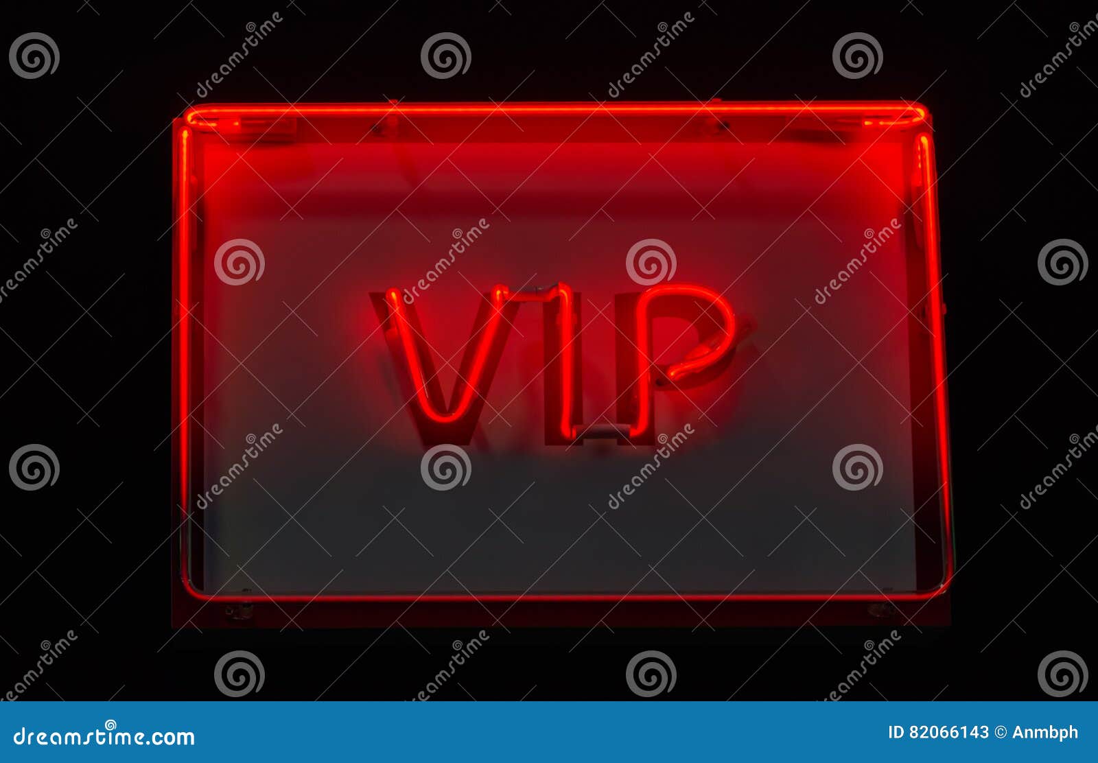 Luminous Neon Sign Of VIP On A Dark Background Stock Image - Image of ...