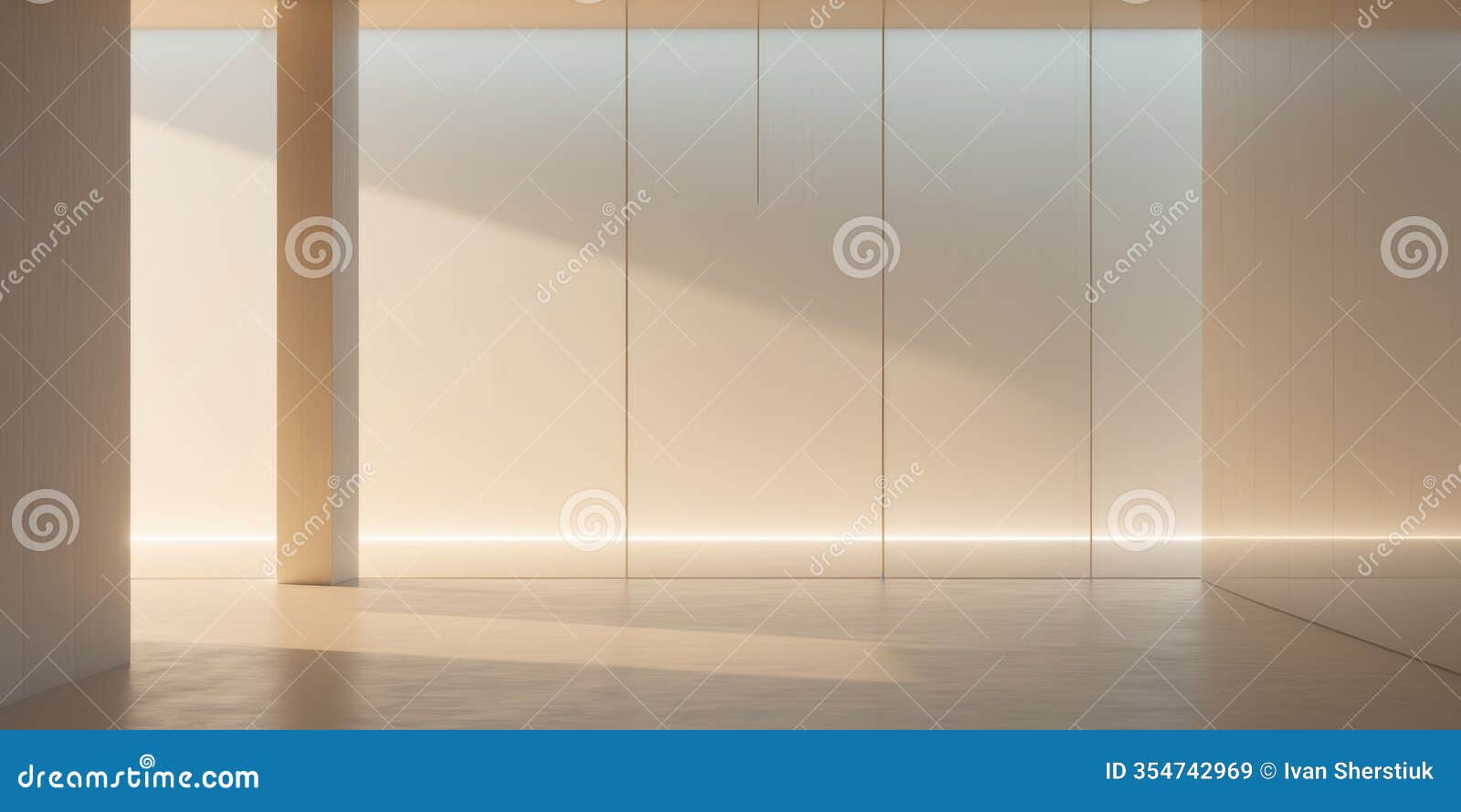 Luminous Office Backdrop with Panoramic Windows and Ambient Light Stock ...