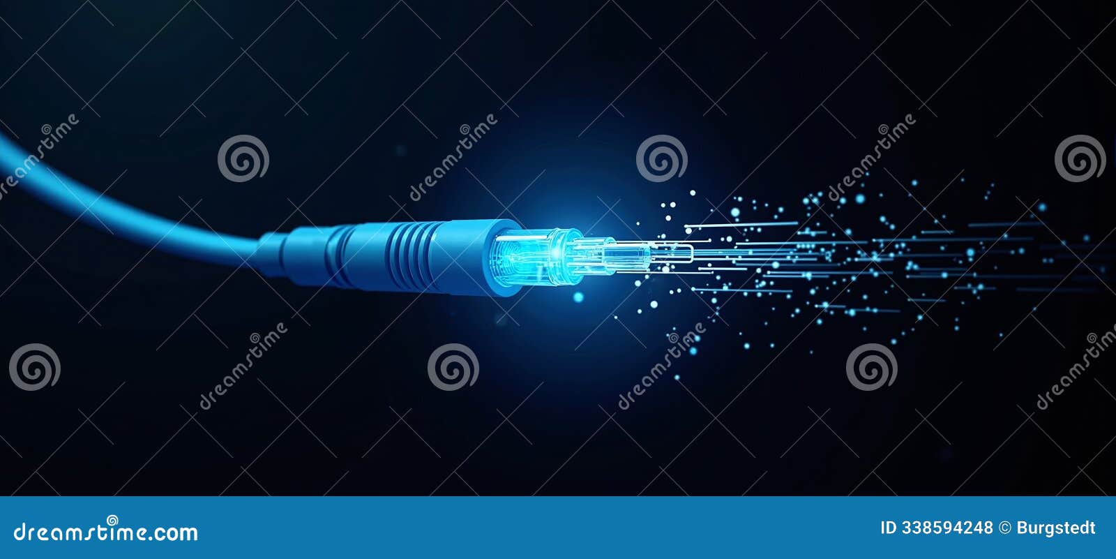 Luminous Optical Fiber Cable For Connection And Data Transmission At ...