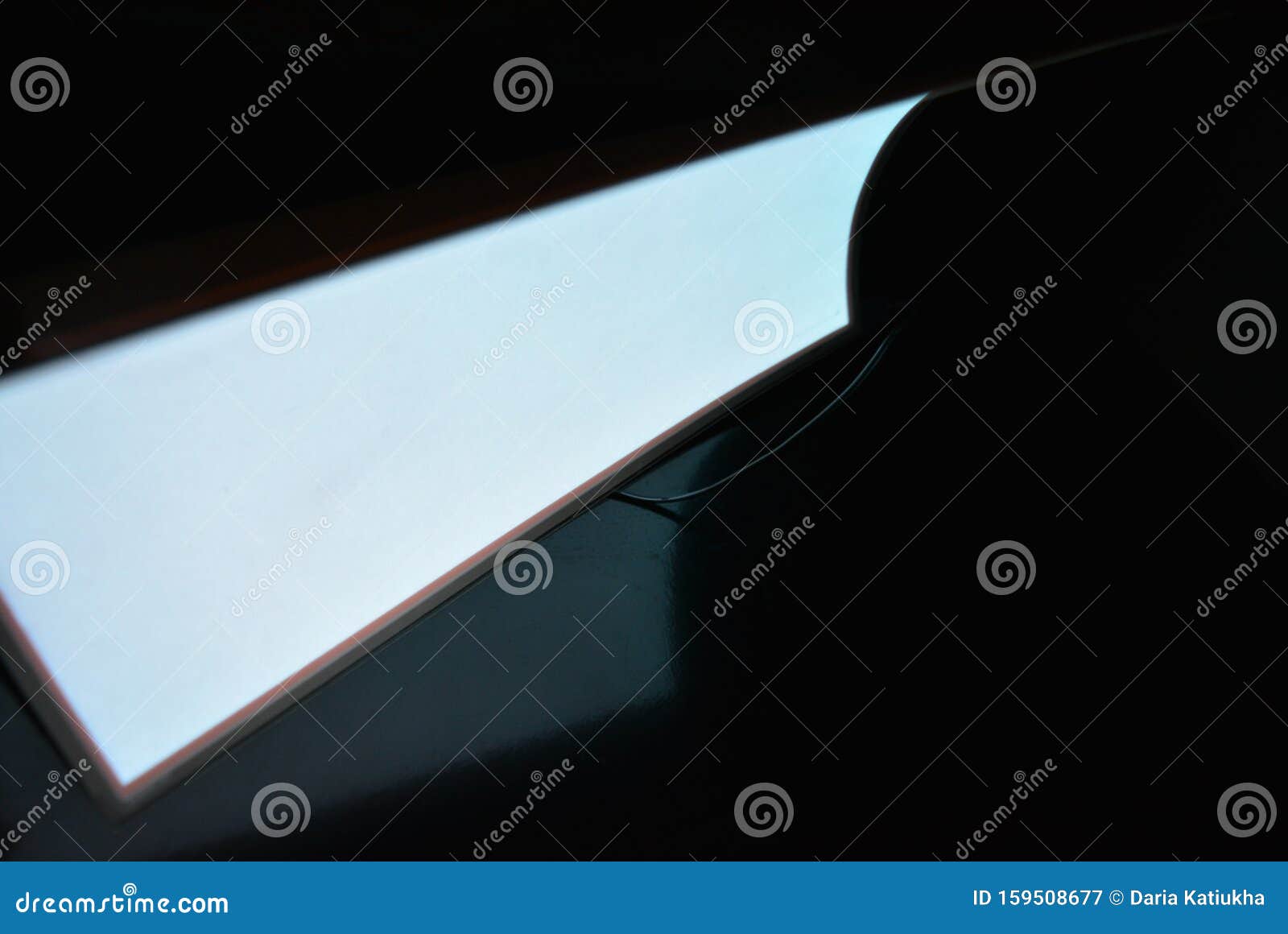 Luminous A4 Paper with an Electroluminescent Coating is Located in ...