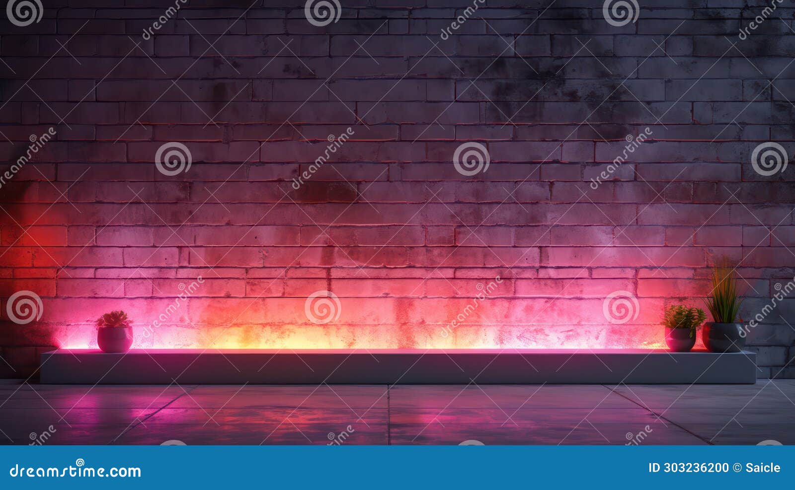 Luminous Pink Grunge Brick Wall. Generative AI Stock Photo - Image of ...