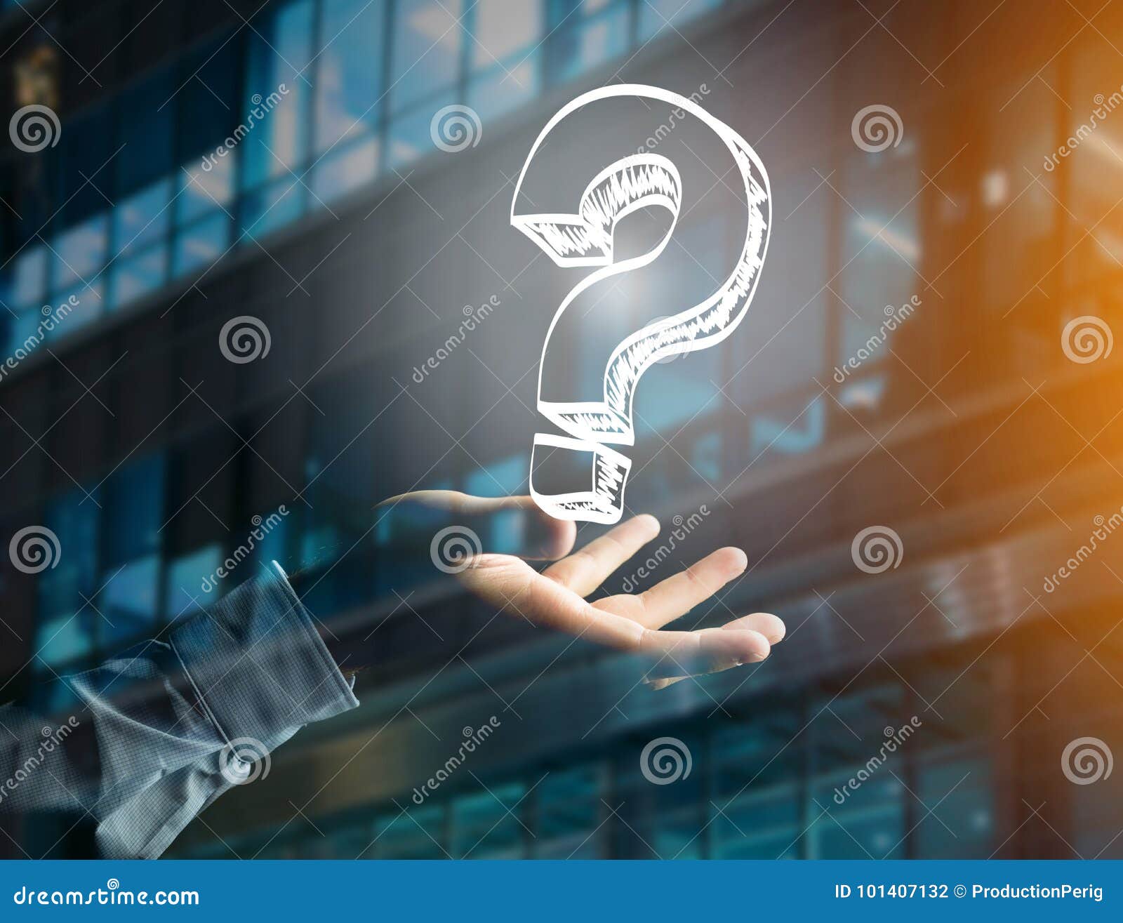 Luminous Question Mark Displayed on a Futuristic Interface - Inn Stock ...