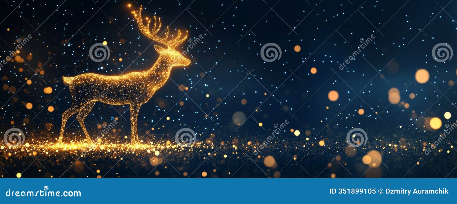 A Luminous Reindeer Pattern in the Starry Night, Enhanced with Magical ...