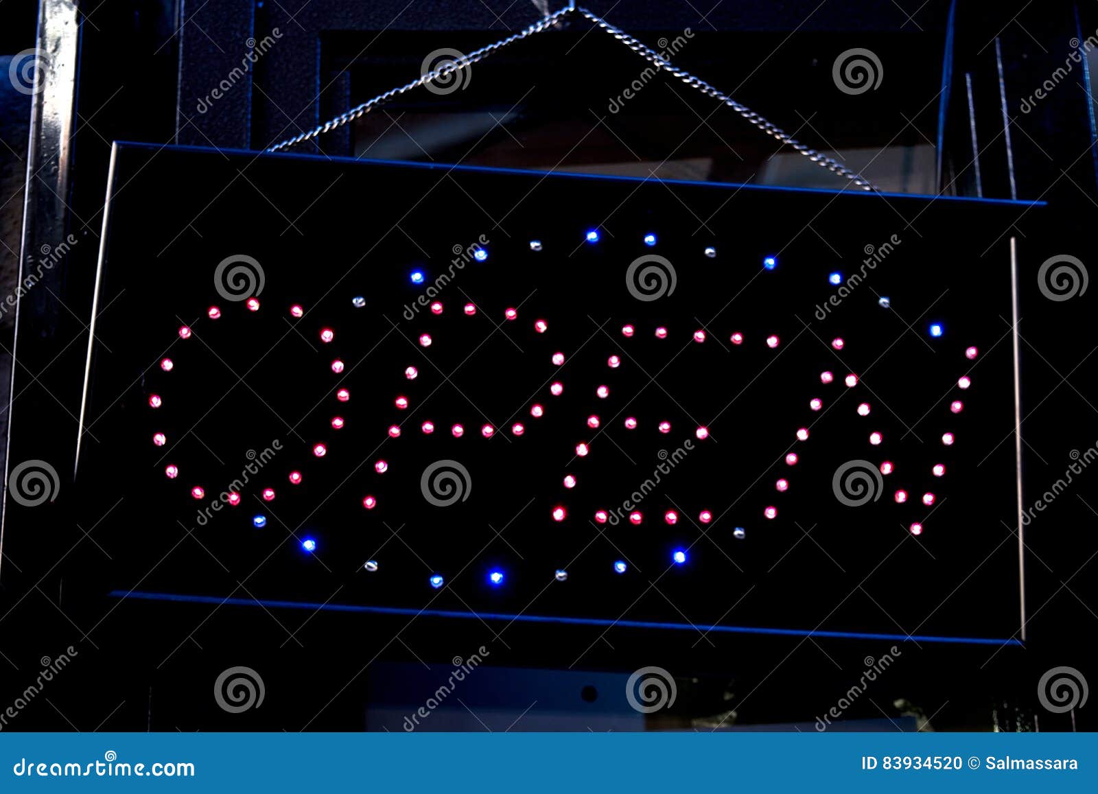 Luminous Sign Withopen Writing Stock Photo - Image of open, writing ...