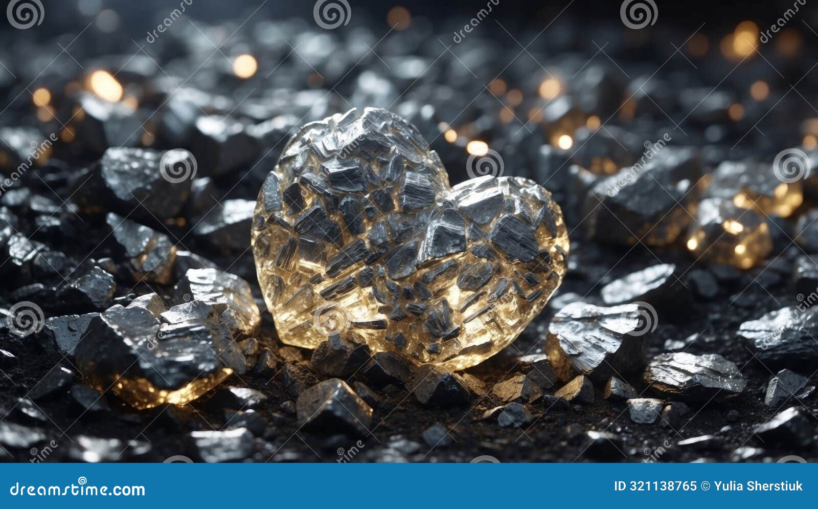 Luminous Silver Ore a Glimpse into the Metallic Heart of Mining. Stock ...