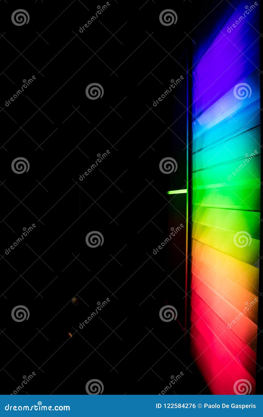 Luminous Spectrum Composed of Prisms and Projected on a Wall Wit Stock ...