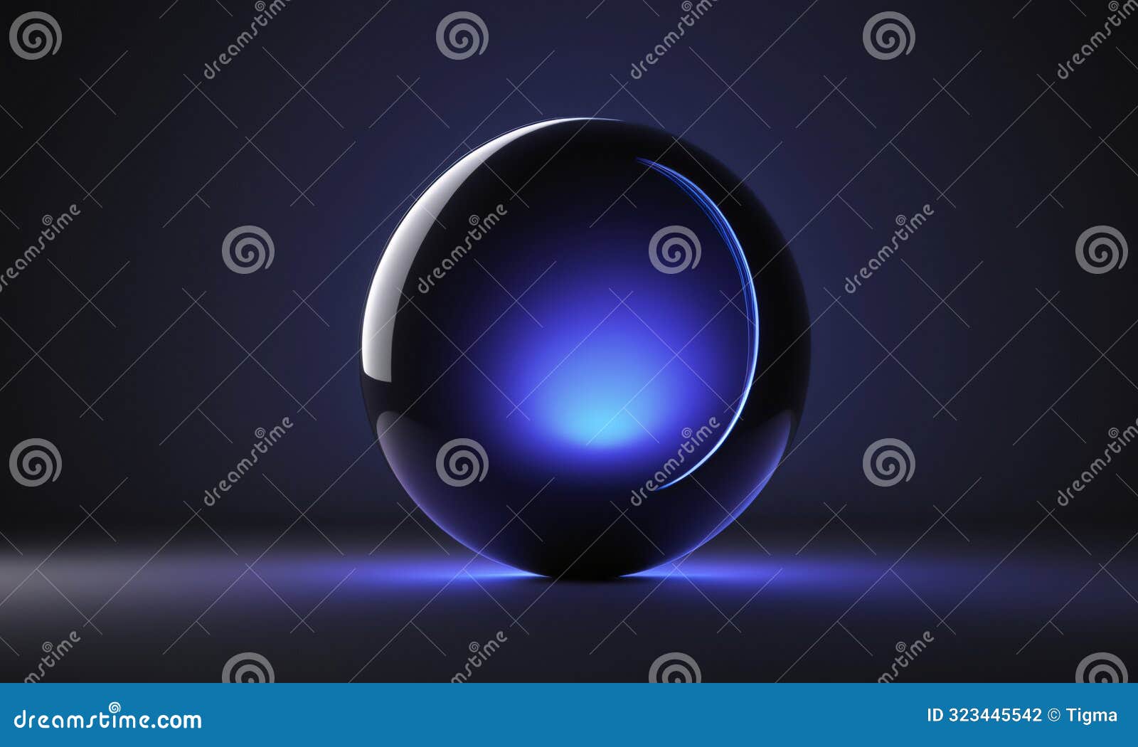 Luminous Sphere: Contemporary Digital Art Stock Illustration ...