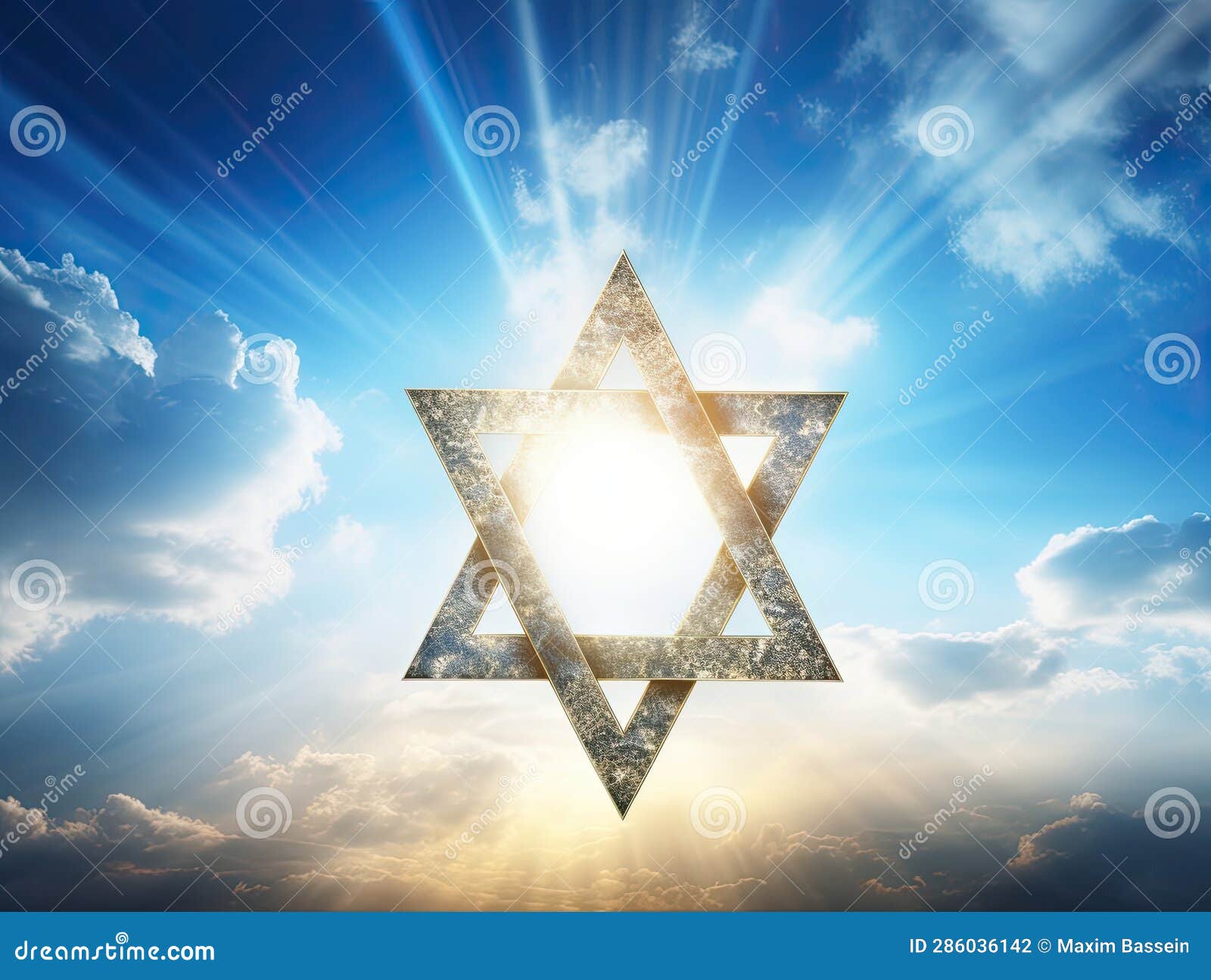 The Luminous Star of the Prophet and King David on the Background of ...